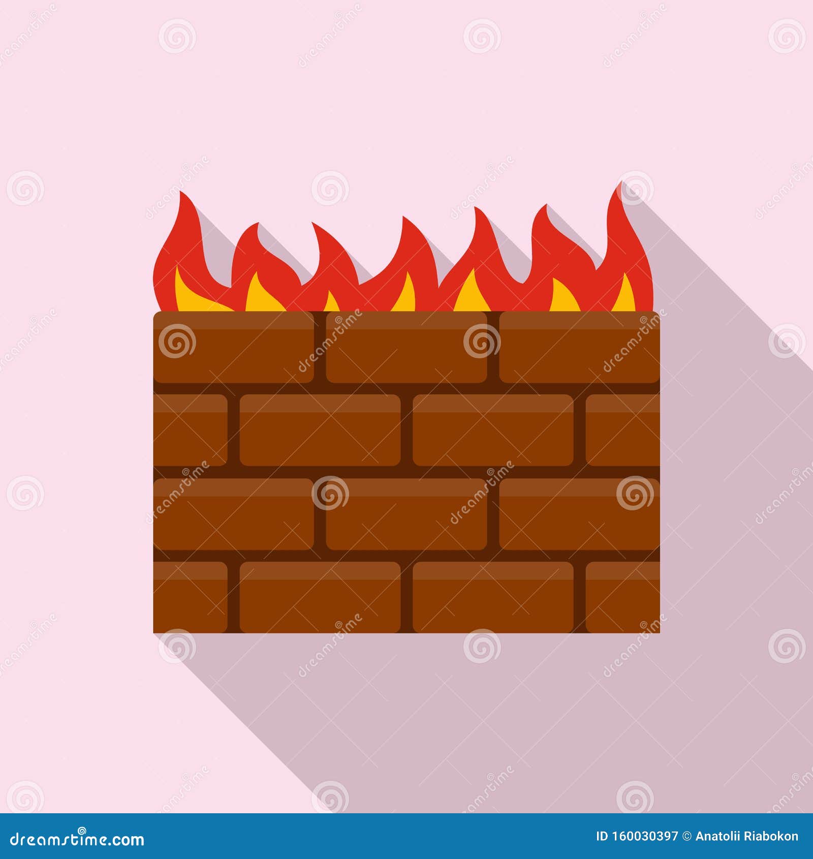 Icono De Firewall Del Equipo, Estilo Plano Ilustración del Vector ...