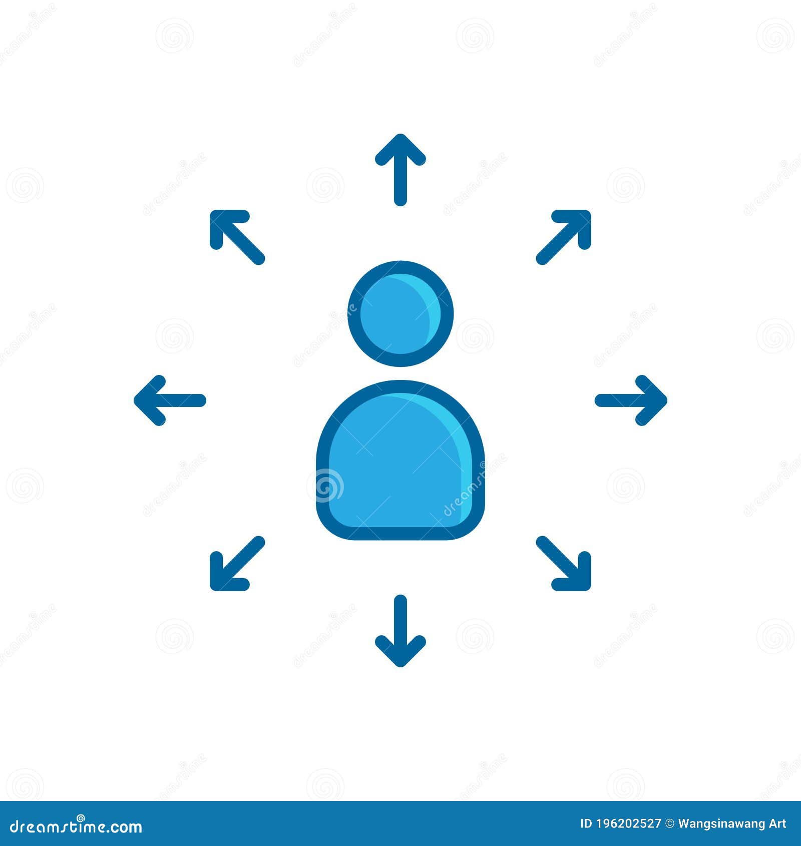 Icono de flecha azul ilustración del vector. Ilustración de concepto ...