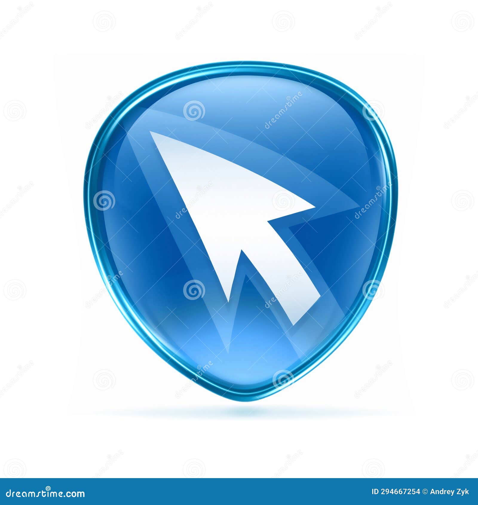 Icono de flecha azul. stock de ilustración. Ilustración de digital ...