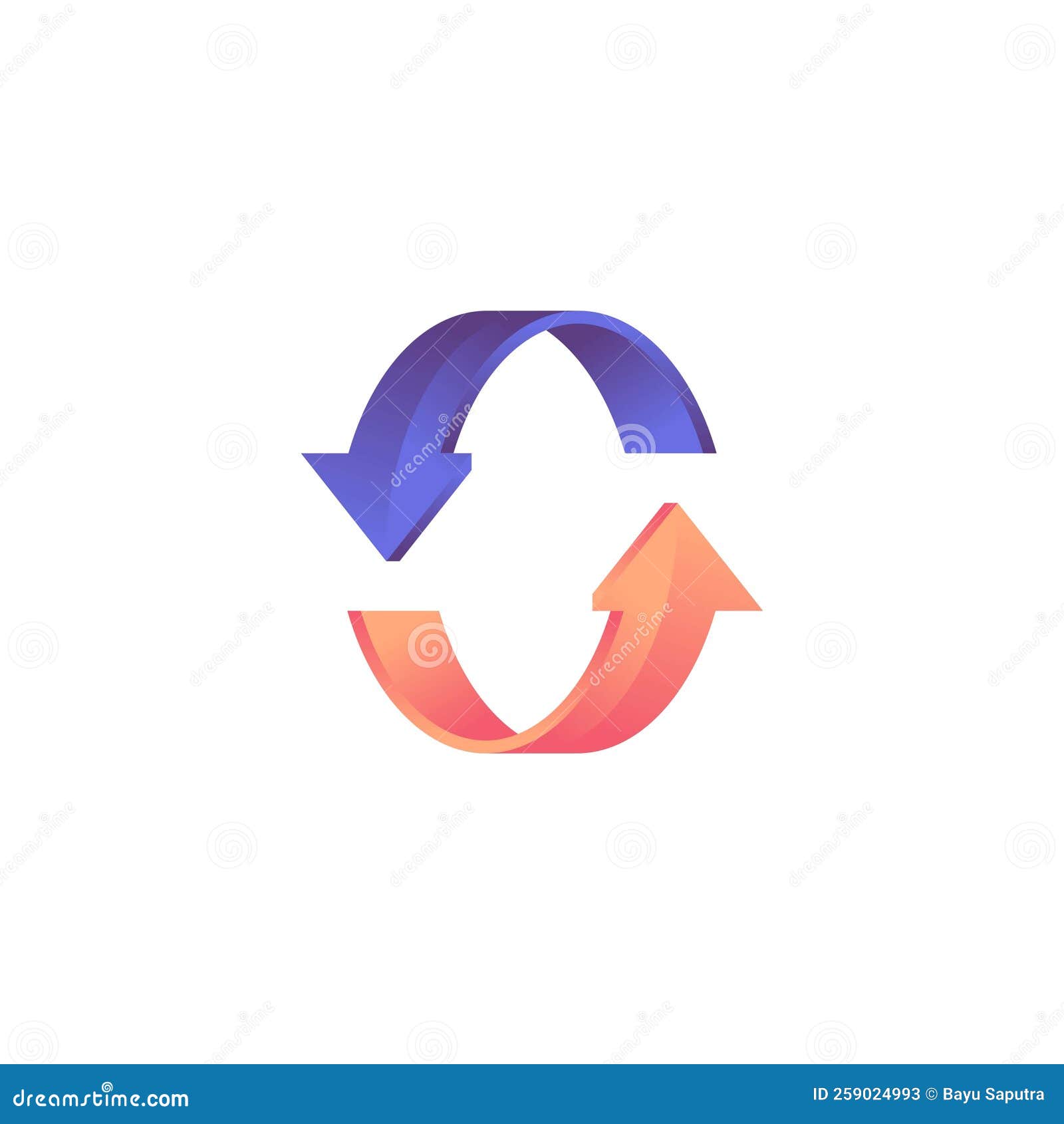 Icono De Flecha De Ciclo Vector Estilo 3d Ilustración del Vector ...