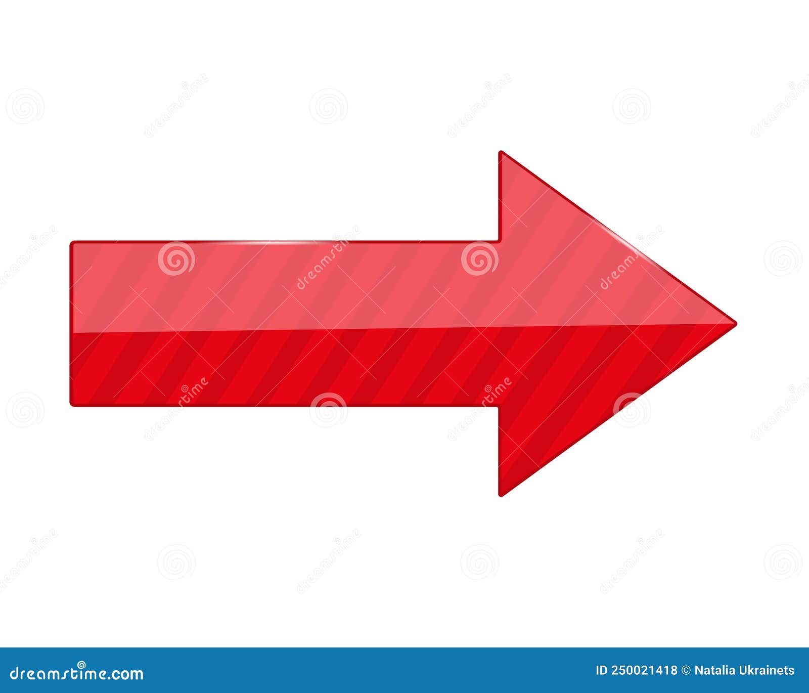 Icono de flecha roja ilustración del vector. Ilustración de rojo ...