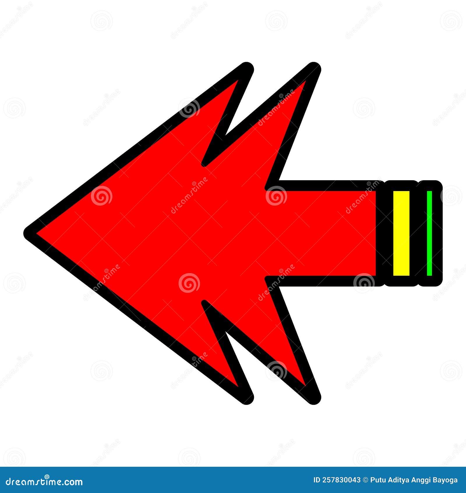 Icono de flecha tricolor ilustración del vector. Ilustración de plano ...