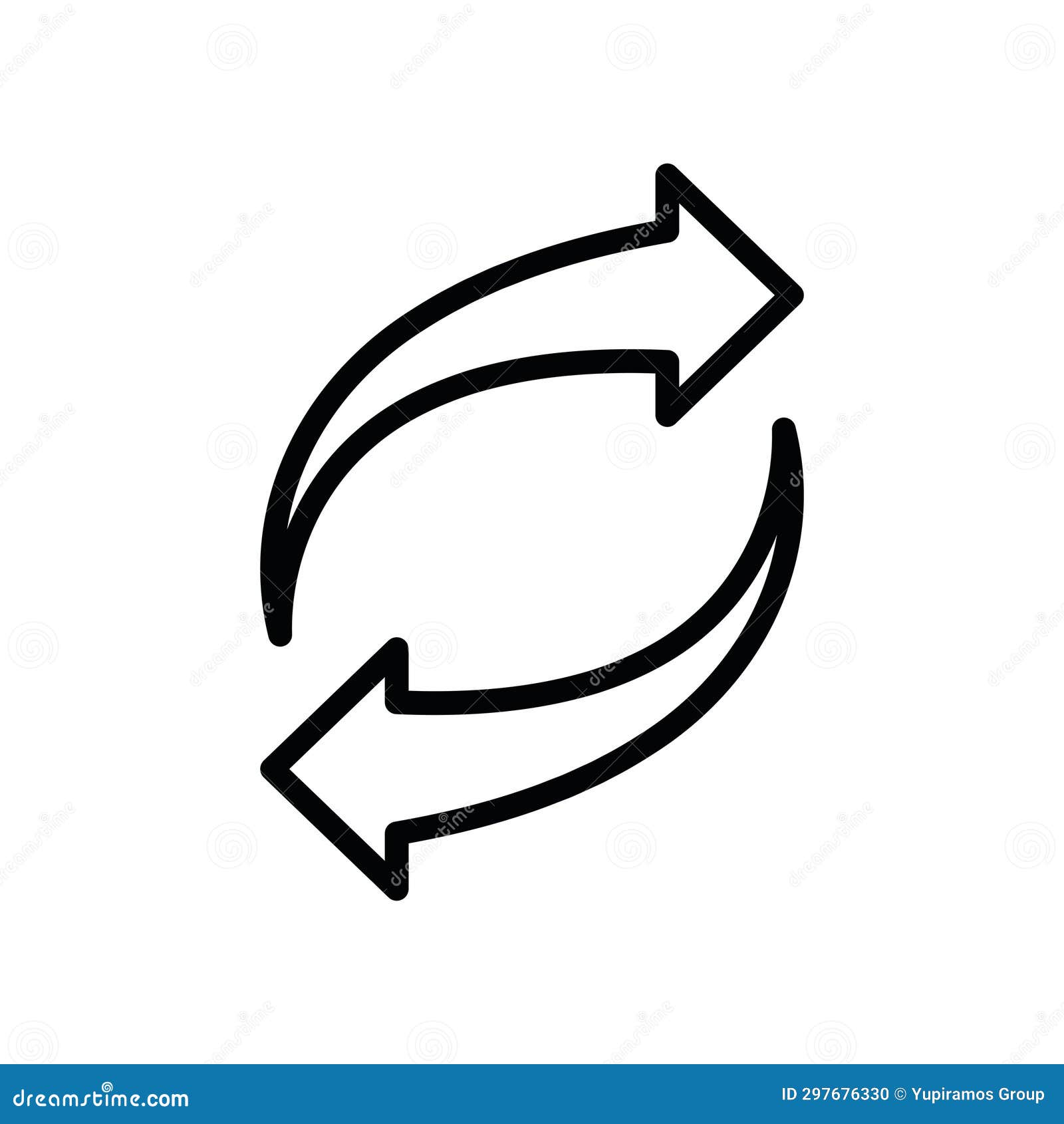 Icono de flechas de giro ilustración del vector. Ilustración de flujo ...