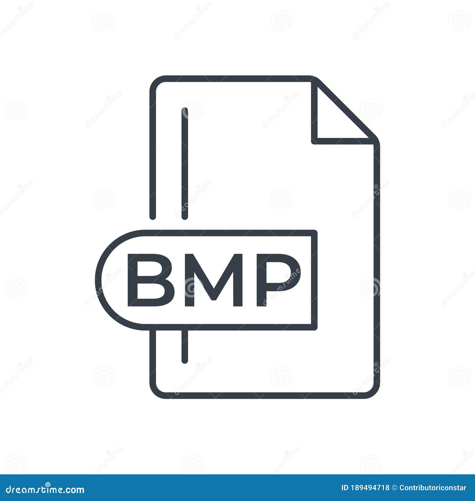 Icono De Formato De Archivo Bmp. Icono De Extensión De Archivo De Imagen De Mapa De Bits ...