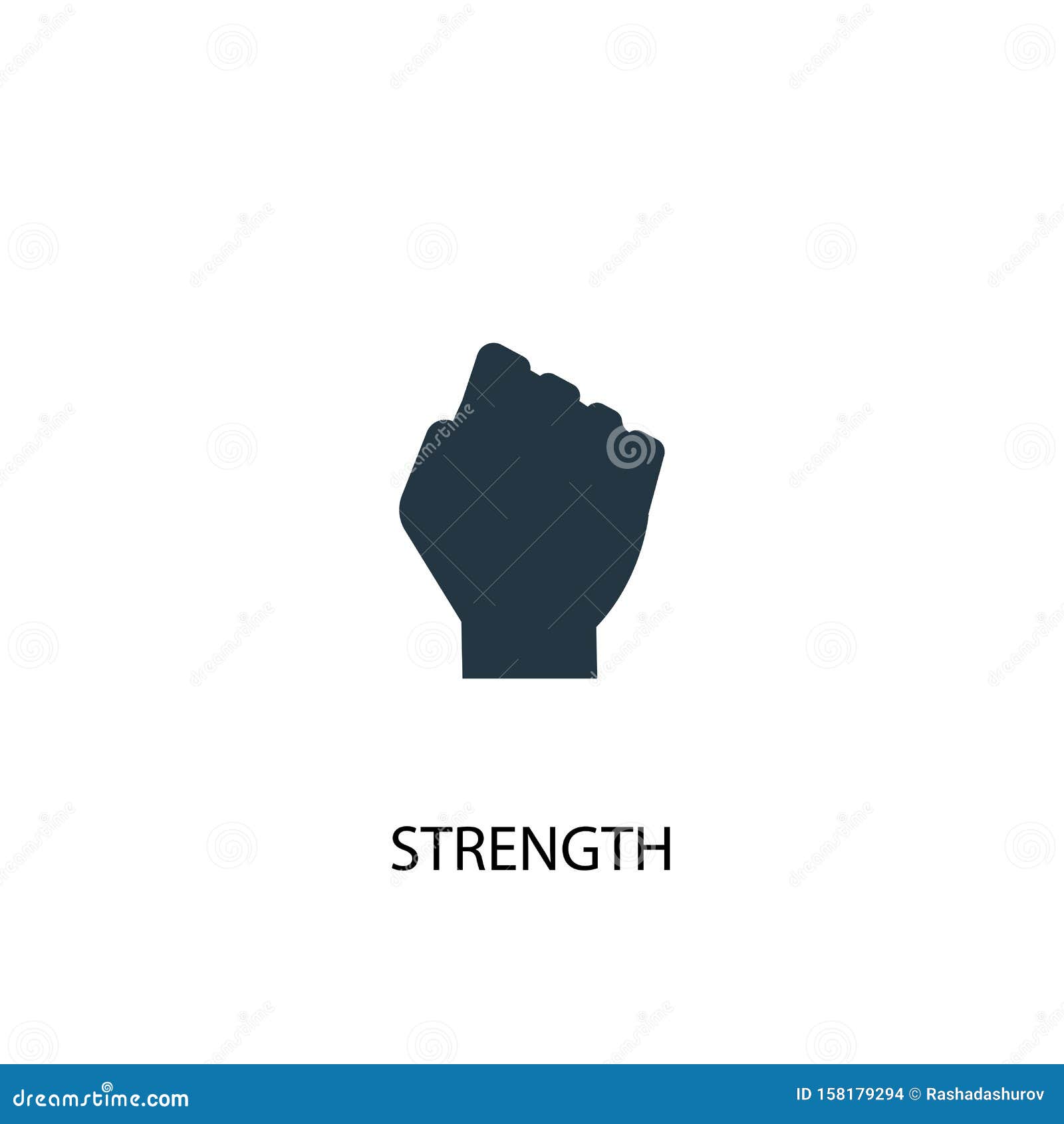 Icono De Fuerza. Elemento Simple Ilustración del Vector - Ilustración ...