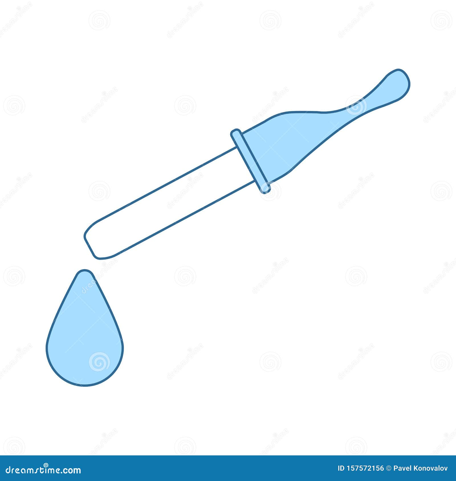 Icono de gotero ilustración del vector. Ilustración de pipeta - 157572156
