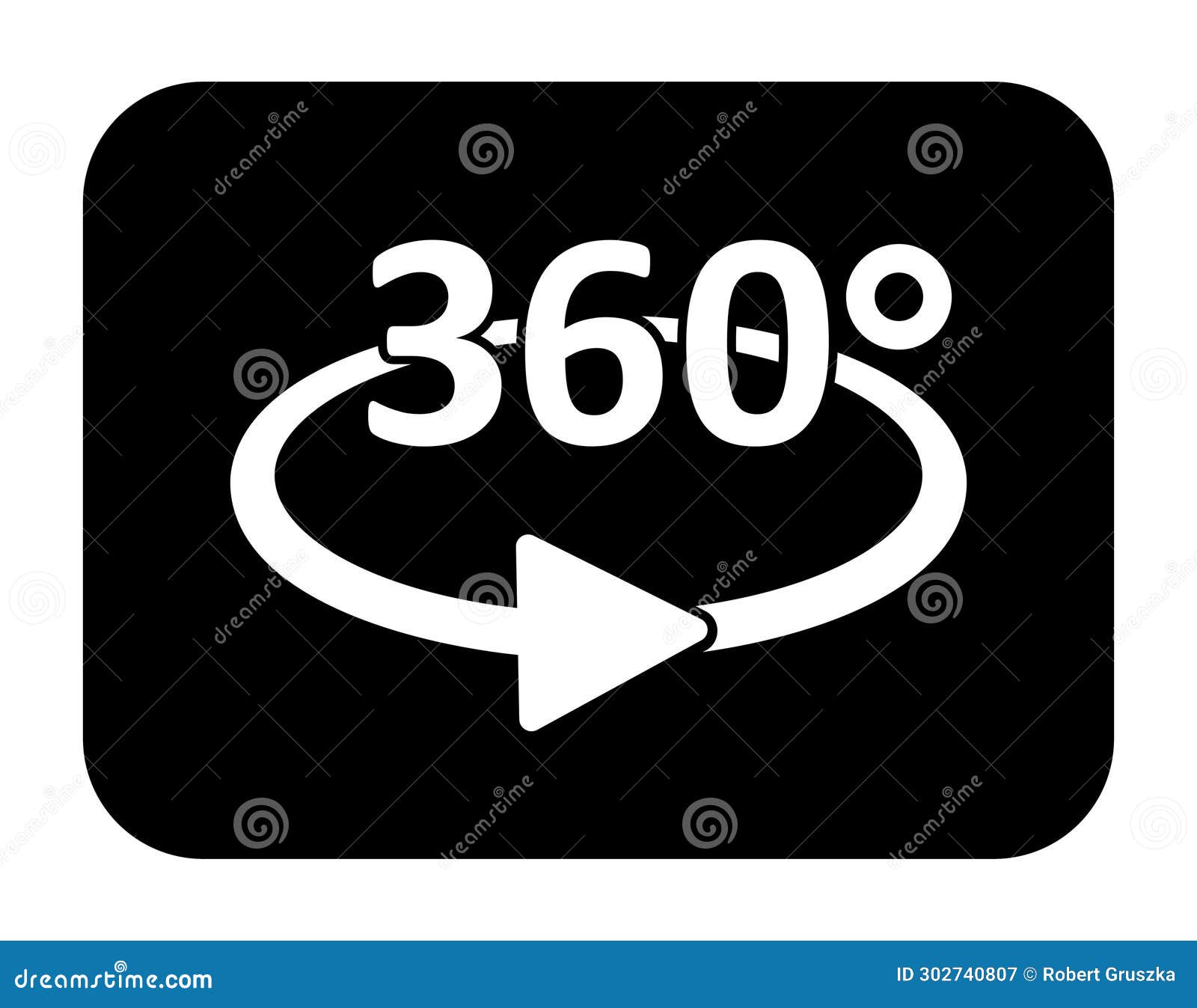 Icono de 360 grados ilustración del vector. Ilustración de icono ...