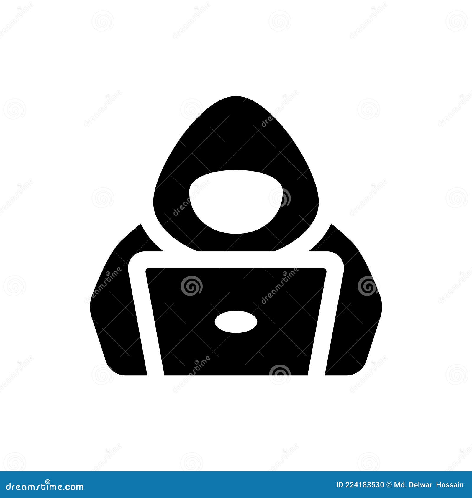 Icono de hacker ilustración del vector. Ilustración de icono - 224183530