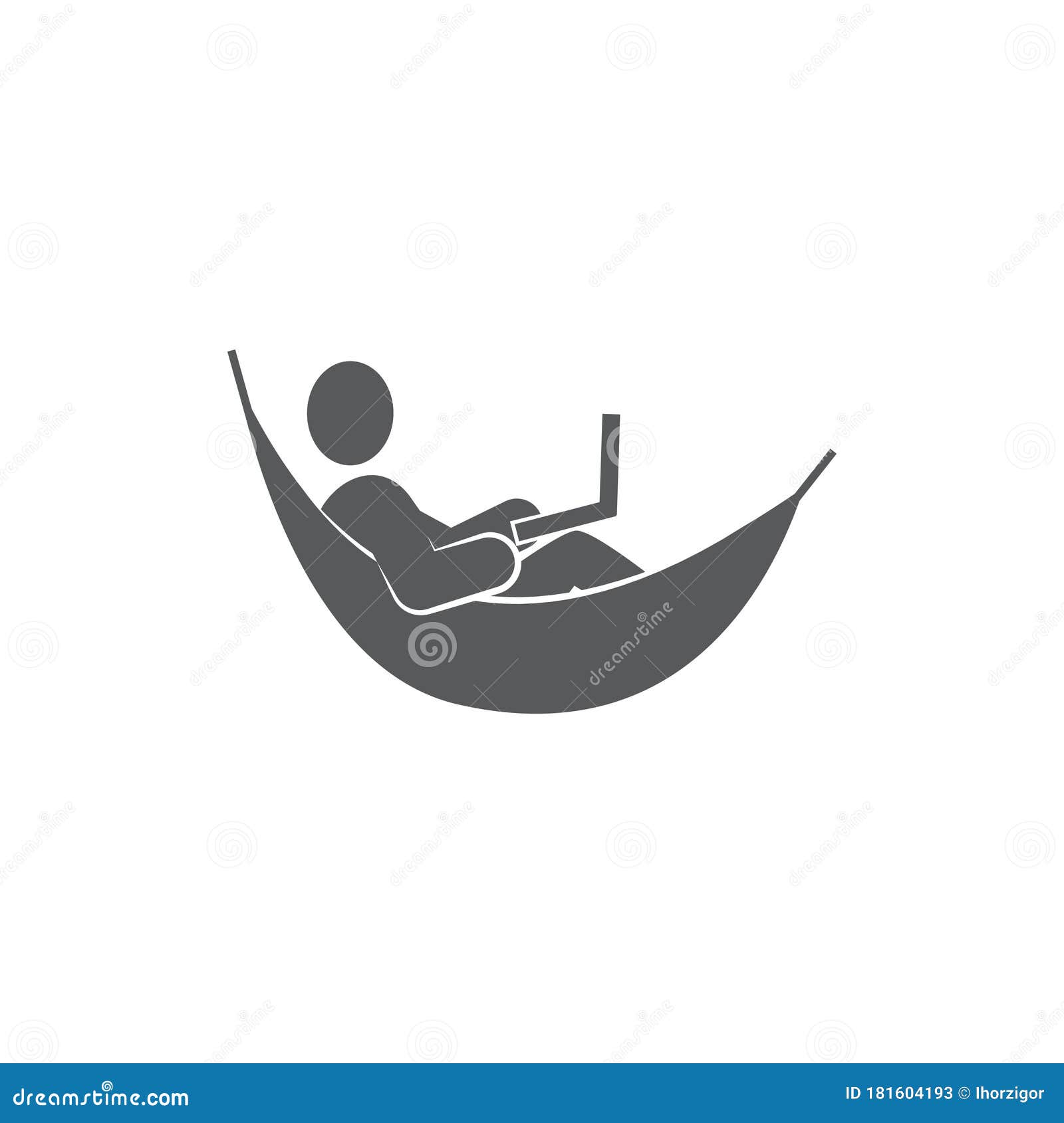 Icono De Hamaca En Fondo Blanco Ilustración del Vector - Ilustración de ...