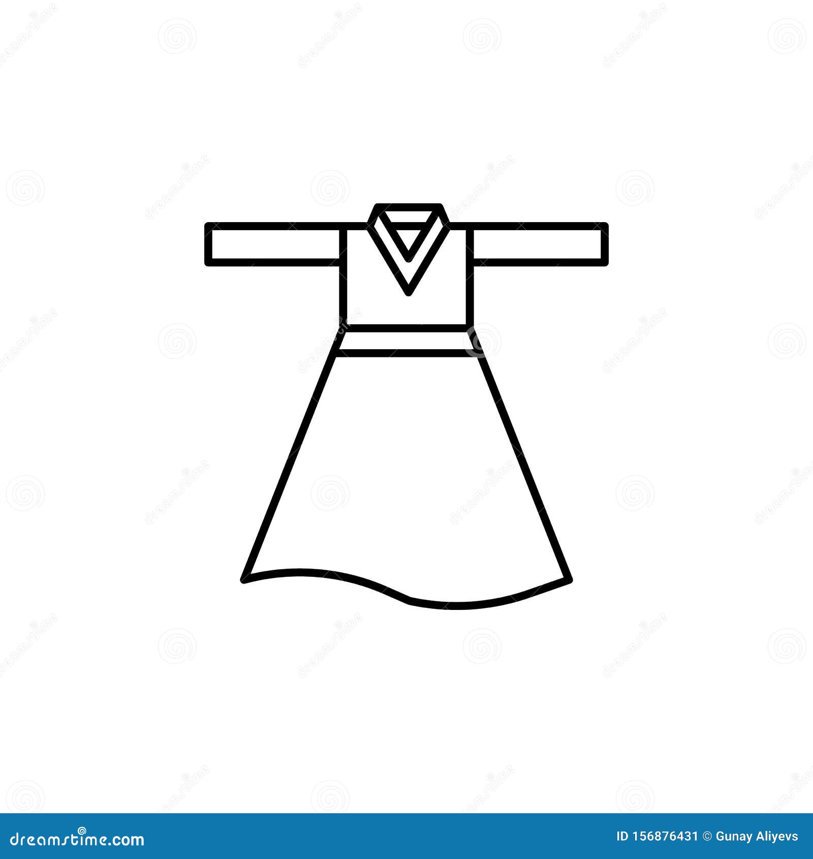 Icono De Hanbok, Corea. Icono De Elemento Cultural De Corea Stock de ilustración - Ilustración ...