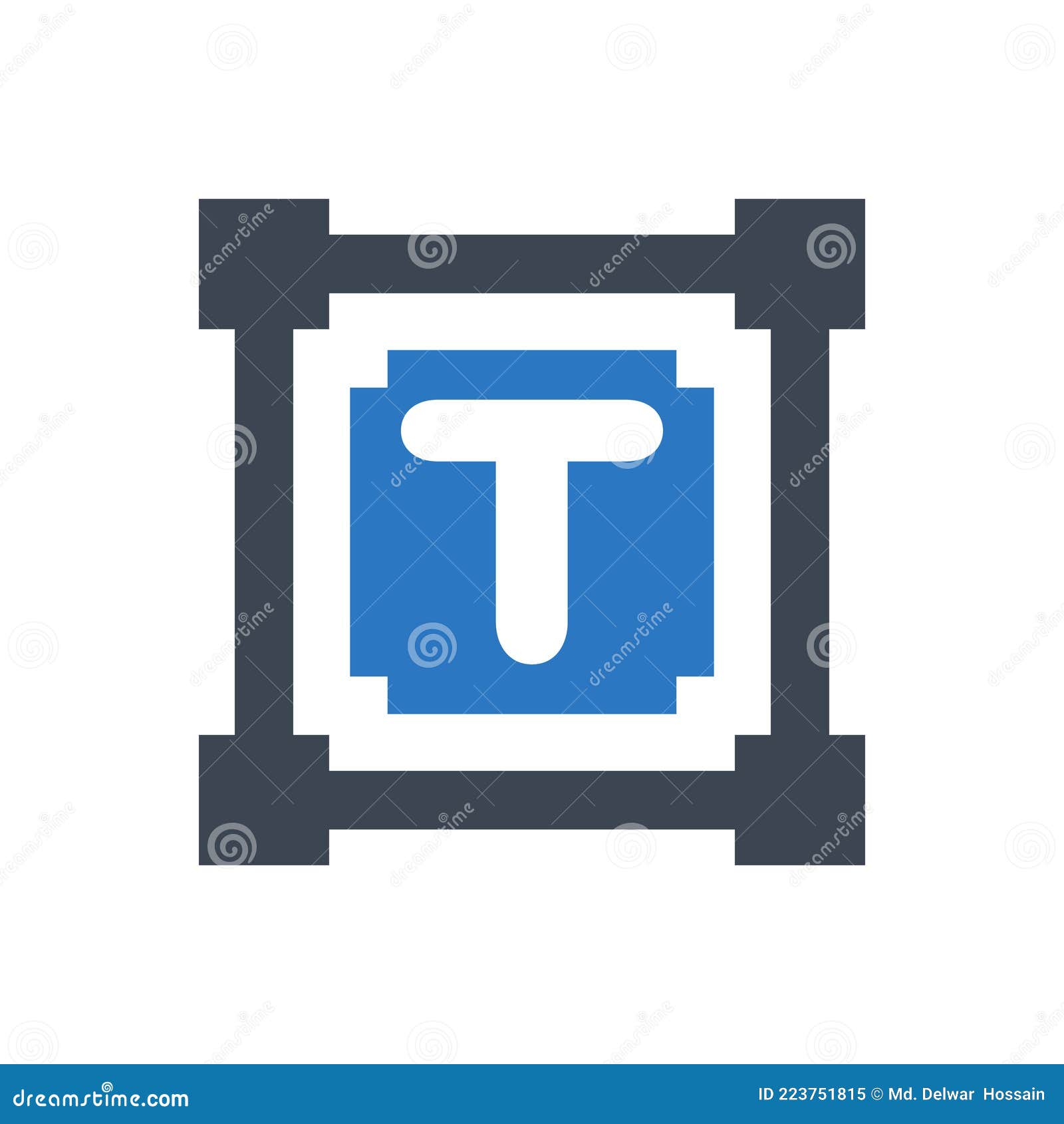 Icono De Herramienta De Tipo De Texto Ilustración del Vector ...