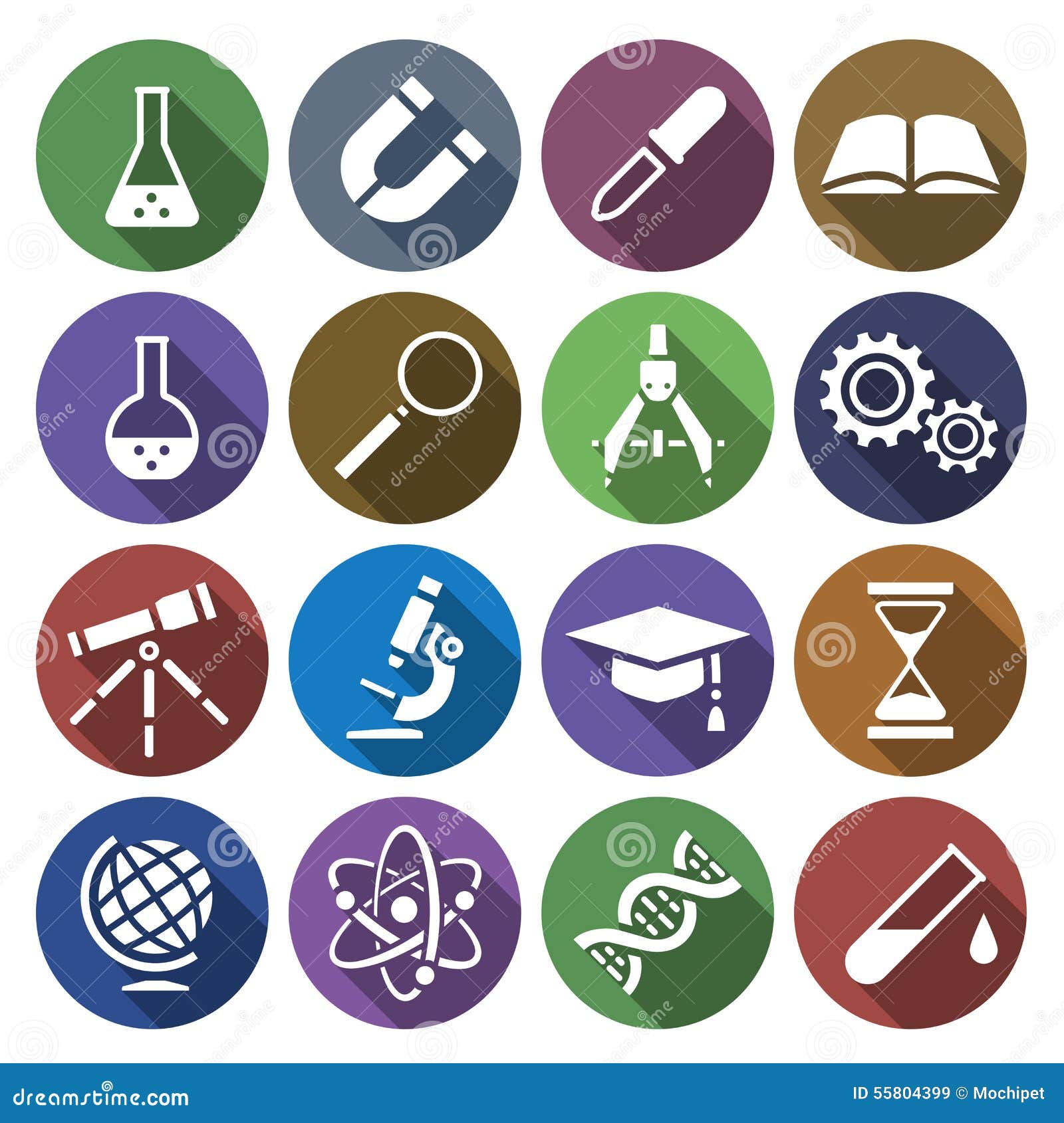 Icono De Herramientas Científicas En Diseño Plano Ilustración del ...