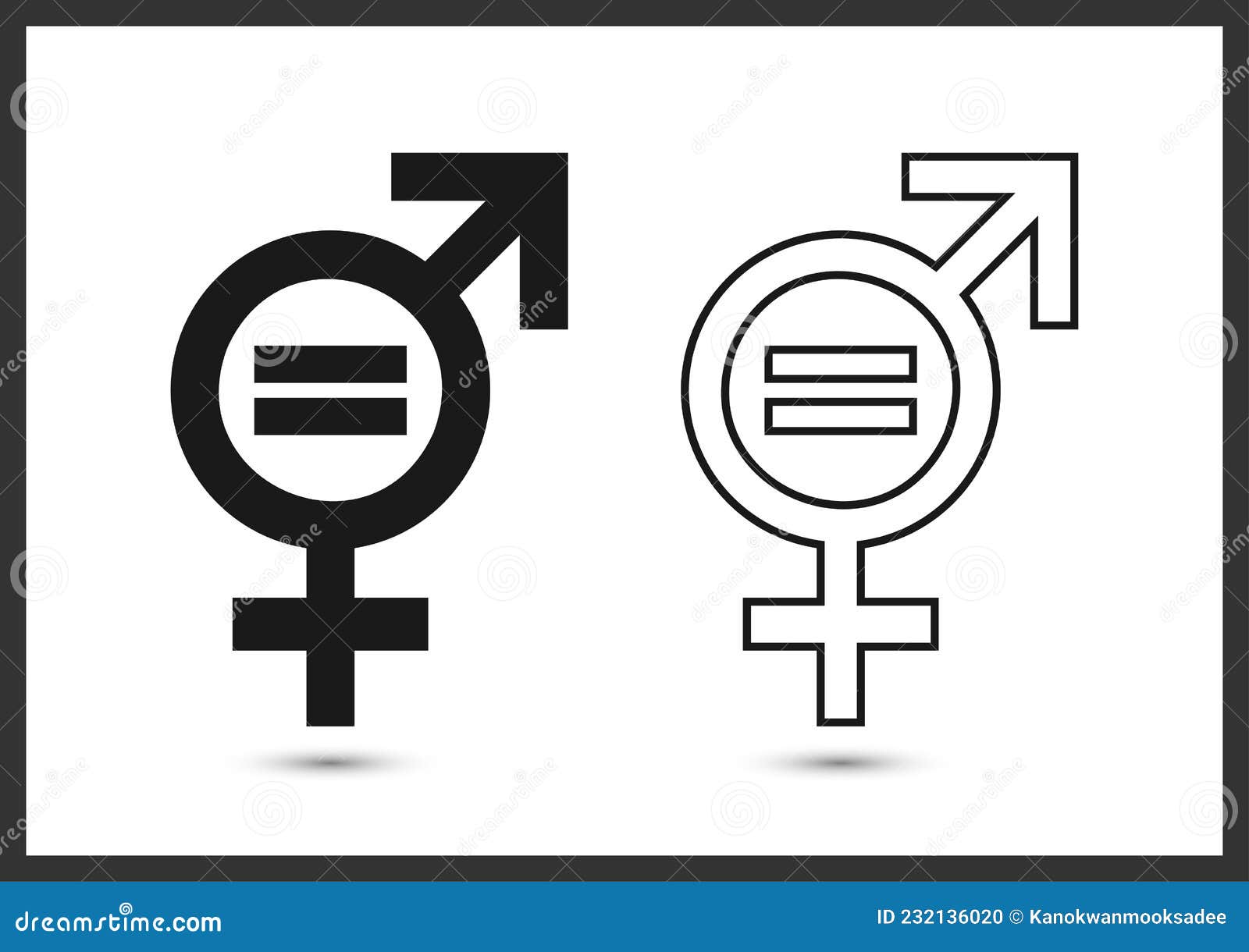 Icono De Igualdad De Género Logotipo De Igualdad Entre Hombres Y
