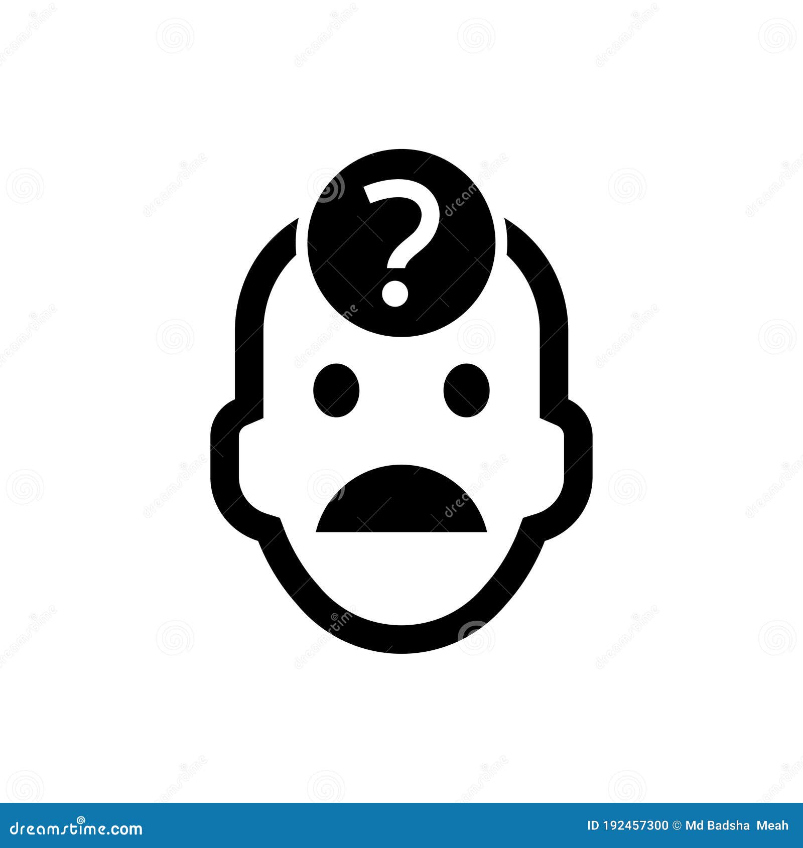 Icono de incertidumbre ilustración del vector. Ilustración de vector ...