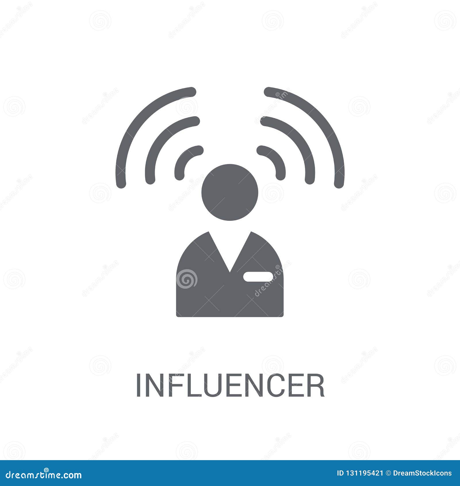 Icono de Influencer ilustración del vector. Ilustración de joven ...