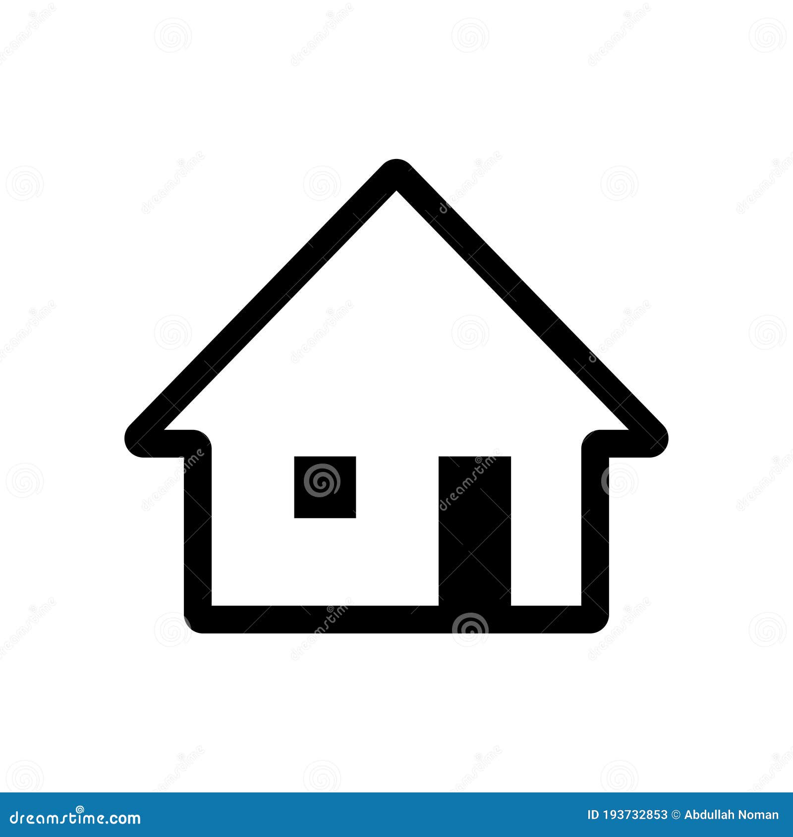 Icono de inicio en blanco ilustración del vector. Ilustración de ...