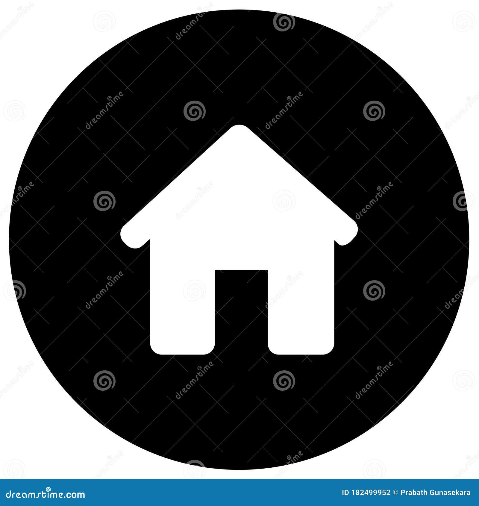 Icono De Inicio En Blanco Y Negro Para Sitios Web Ilustración del ...