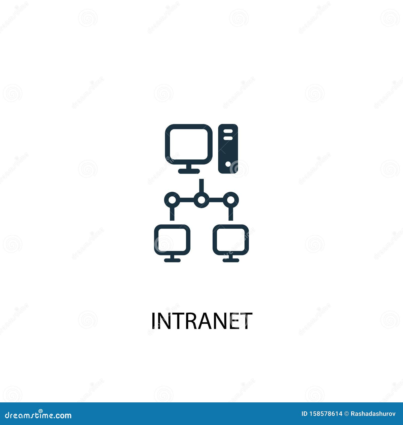 Icono De Intranet. Elemento Simple Ilustración del Vector - Ilustración ...