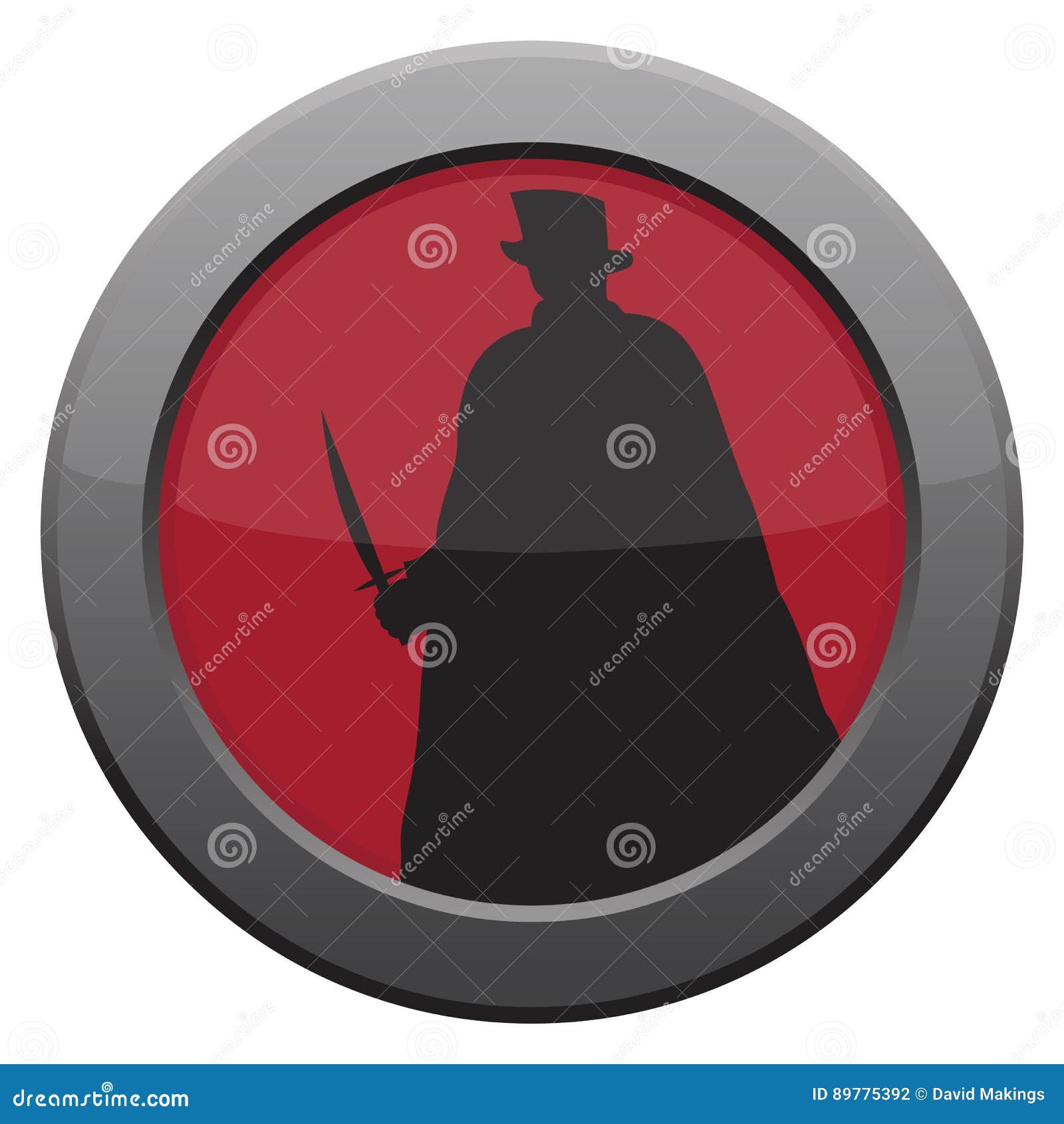 Icono De Jack the Ripper with Knife Stock de ilustración - Ilustración ...
