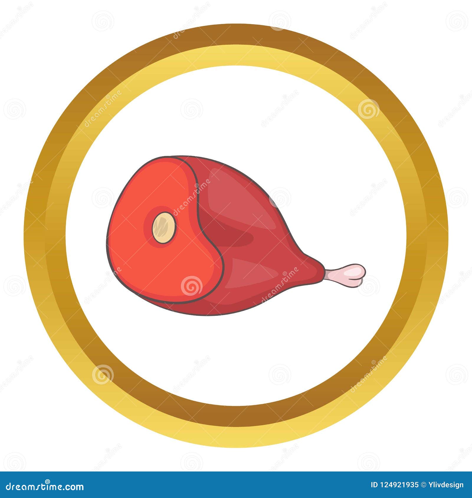 Icono de Jamon stock de ilustración. Ilustración de comida - 124921935