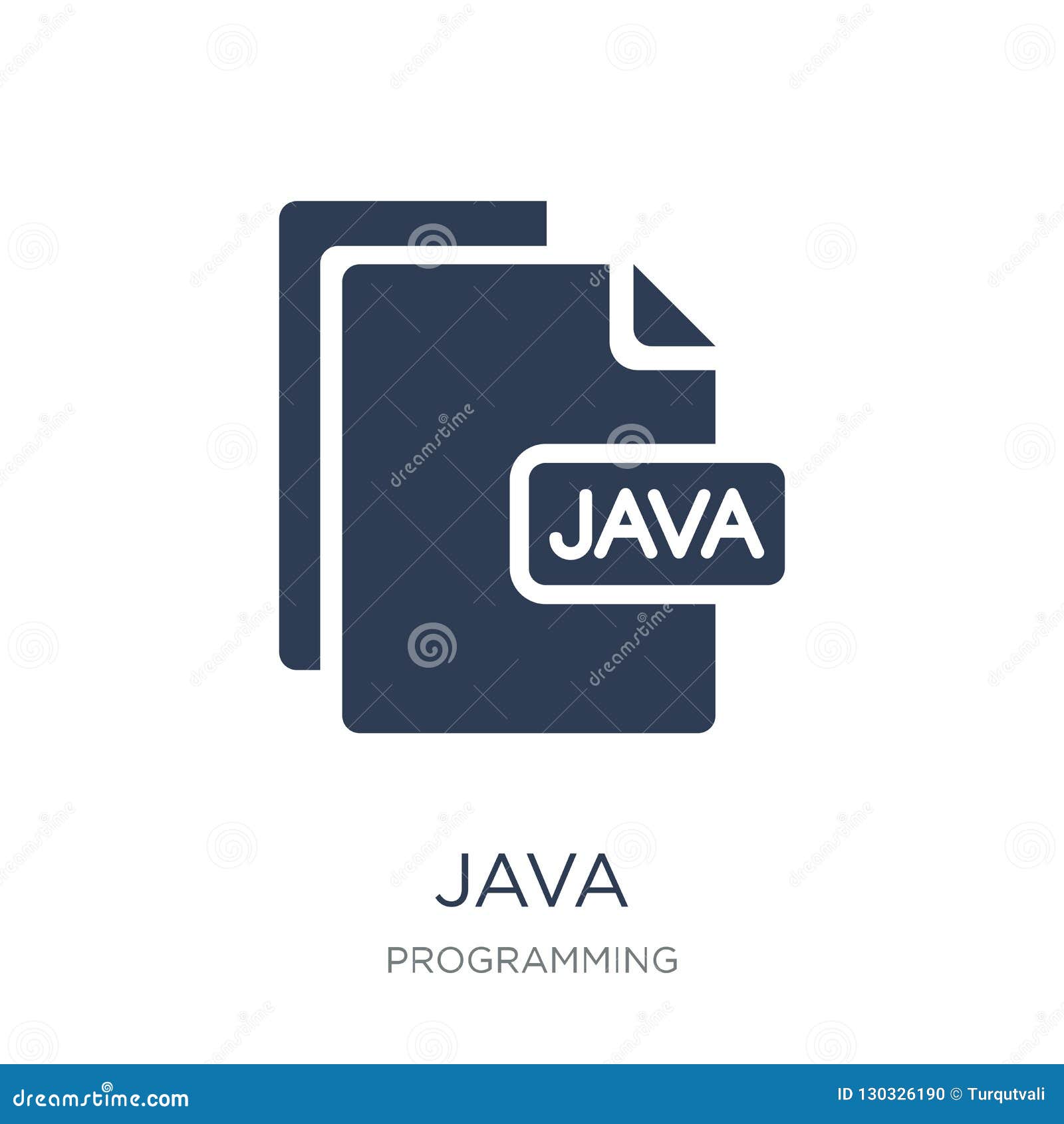 Icono De Java Icono Plano De Moda De Java Del Vector En El Fondo Blanco ...