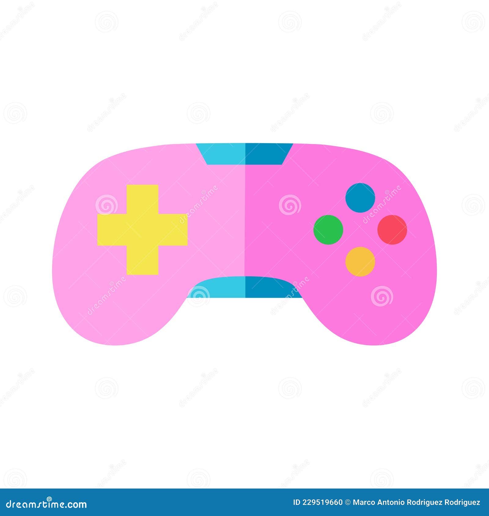 Icono De Joystick De Color Aislado Con Botones Ilustración del Vector ...