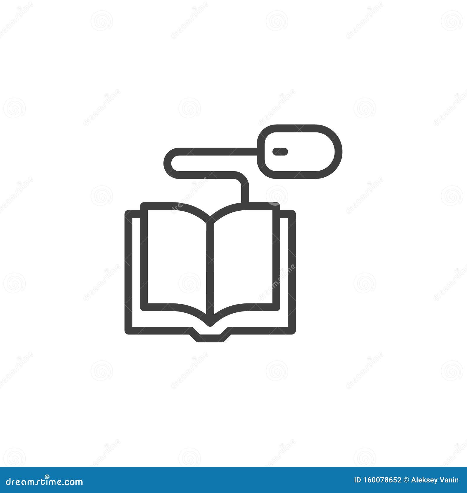 Icono De LÃ­nea Del Mouse Del Equipo Ilustración del Vector ...