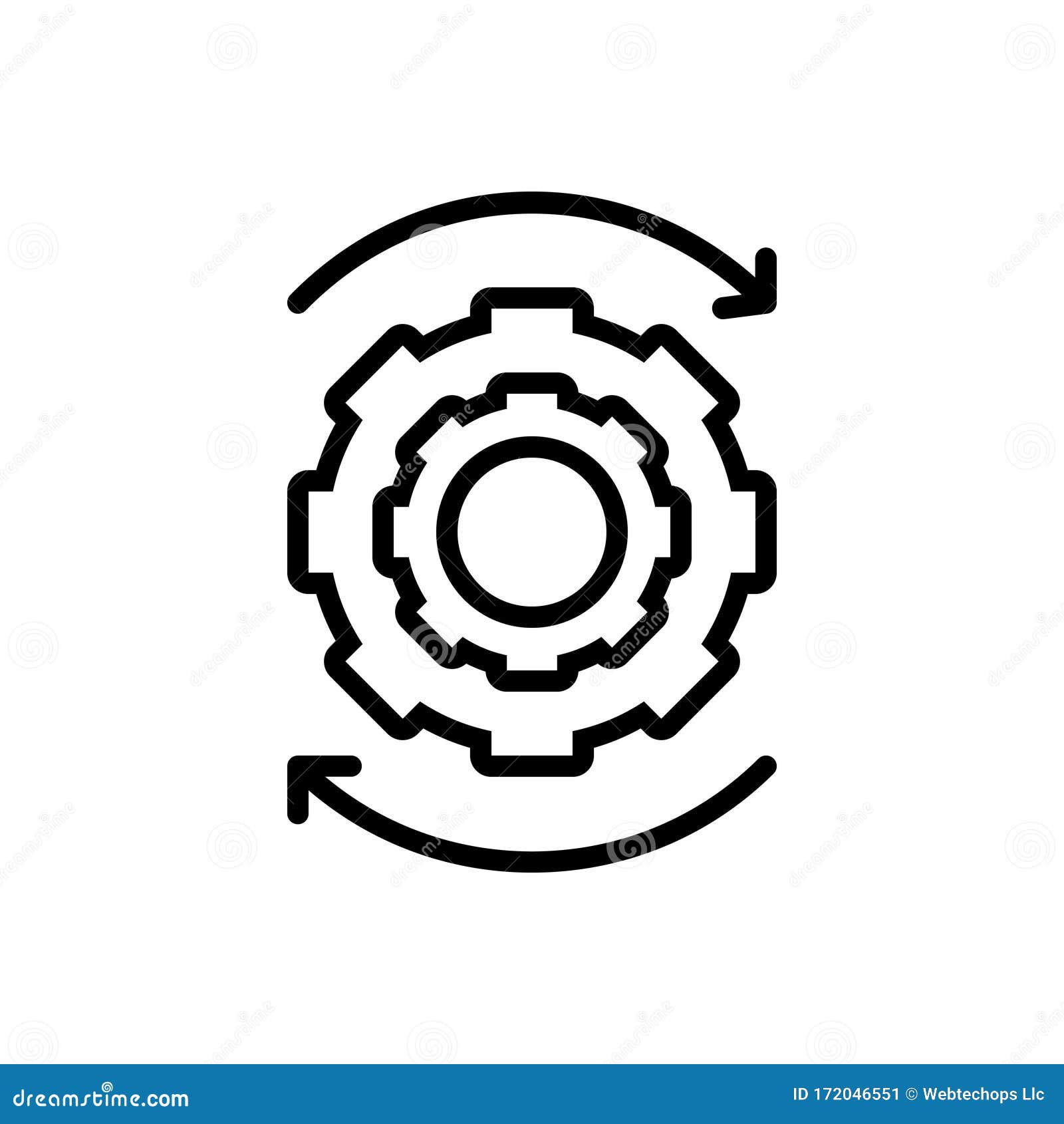 Icono De Línea Negra Para Continuar, Continuar Y Continuar Ilustración ...