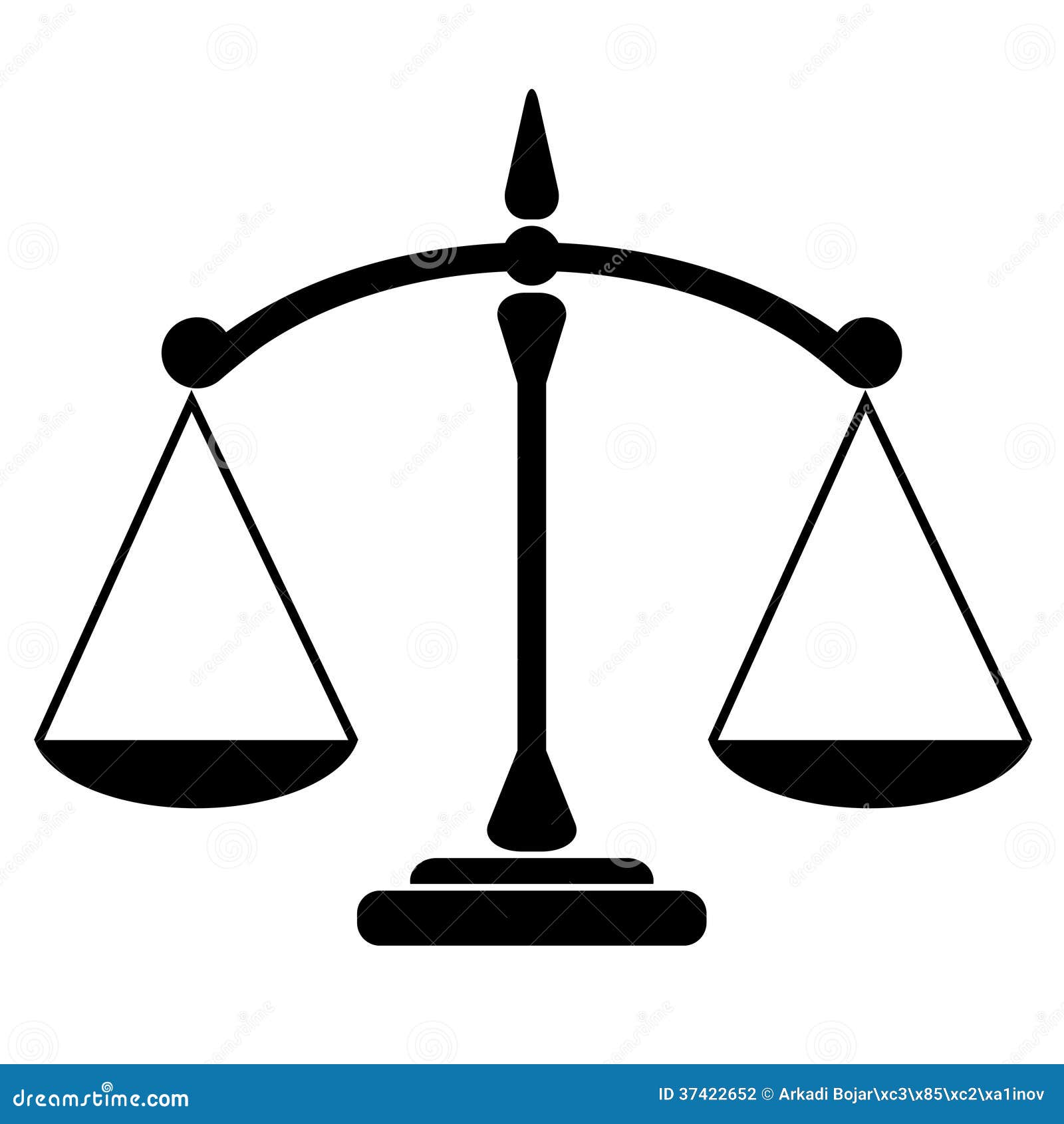 Icono de la balanza ilustración del vector. Ilustración de aislado ...