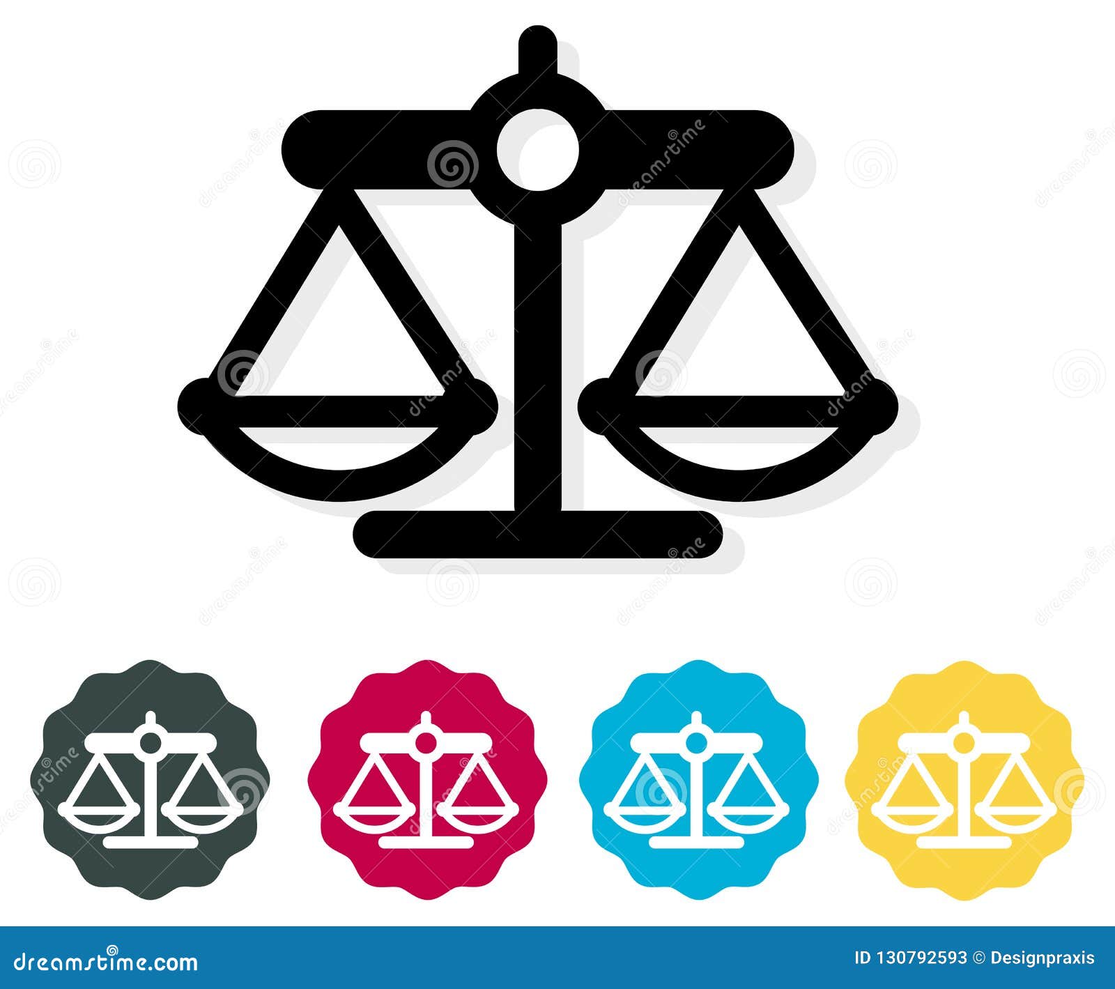 Icono De La Balanza De La Justicia Ilustración del Vector - Ilustración ...