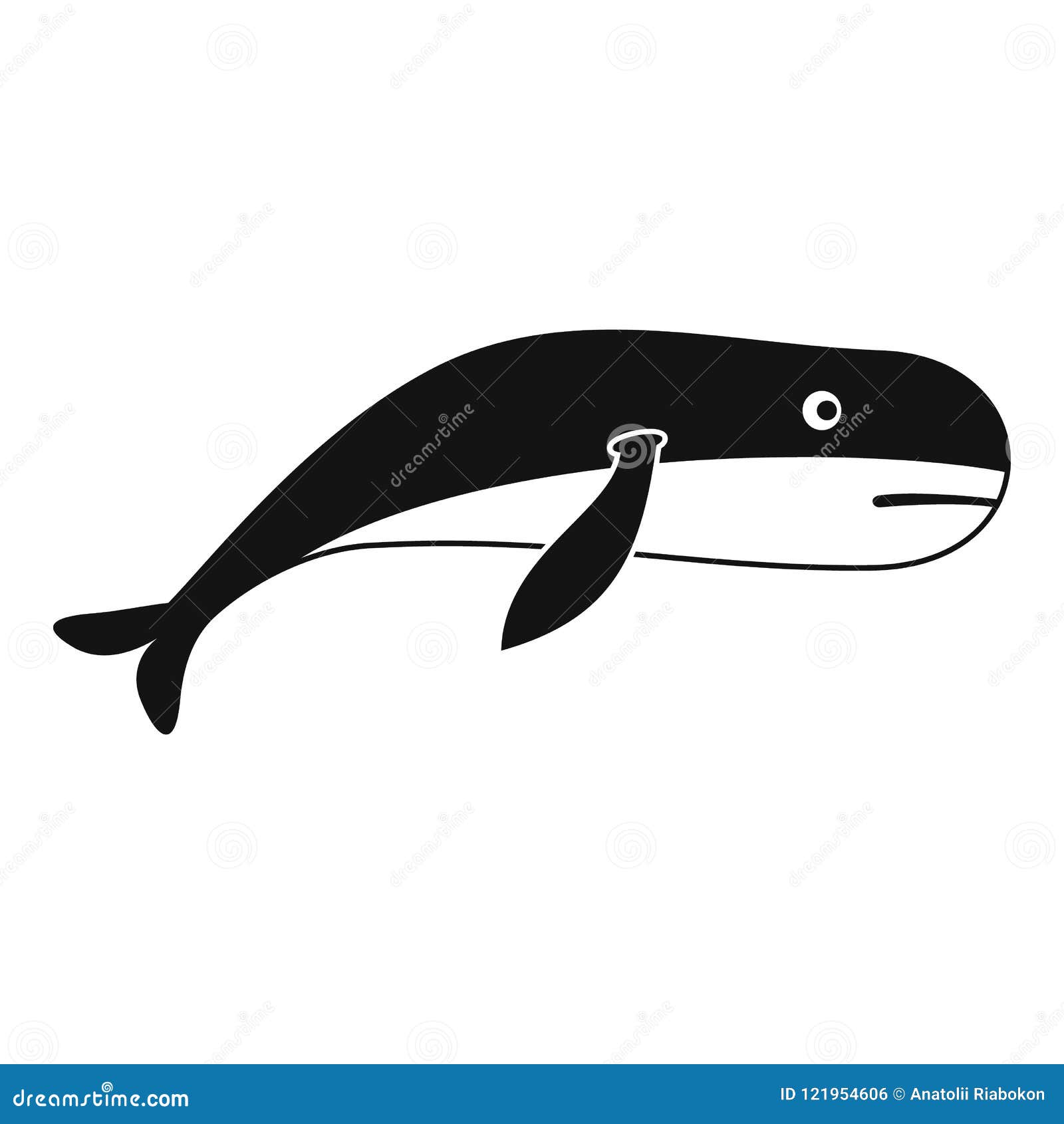 Icono De La Ballena Azul, Estilo Simple Ilustración del Vector ...