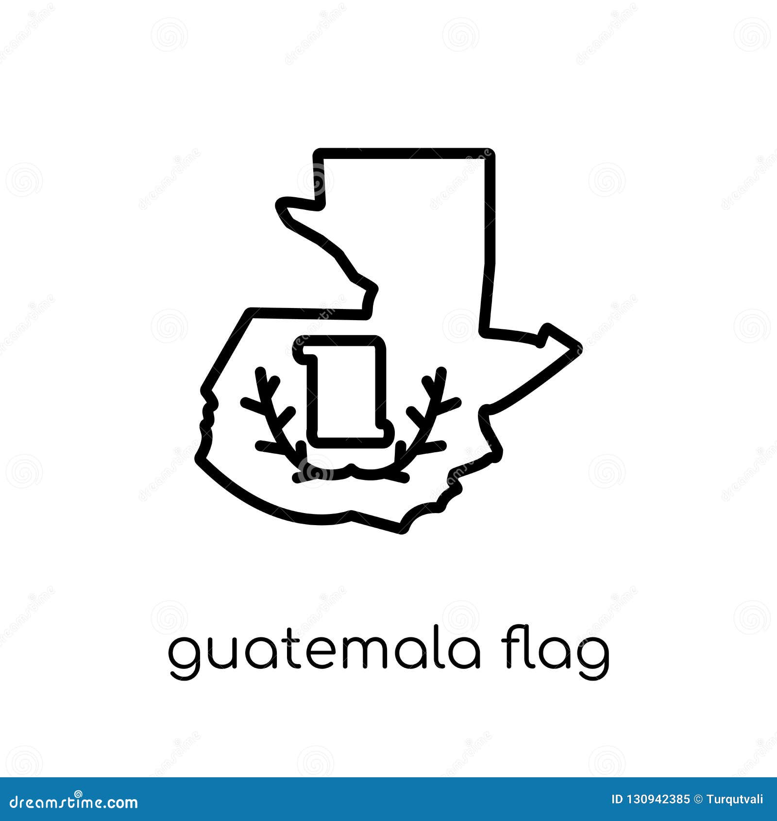 Icono De La Bandera De Guatemala Ilustración del Vector - Ilustración ...