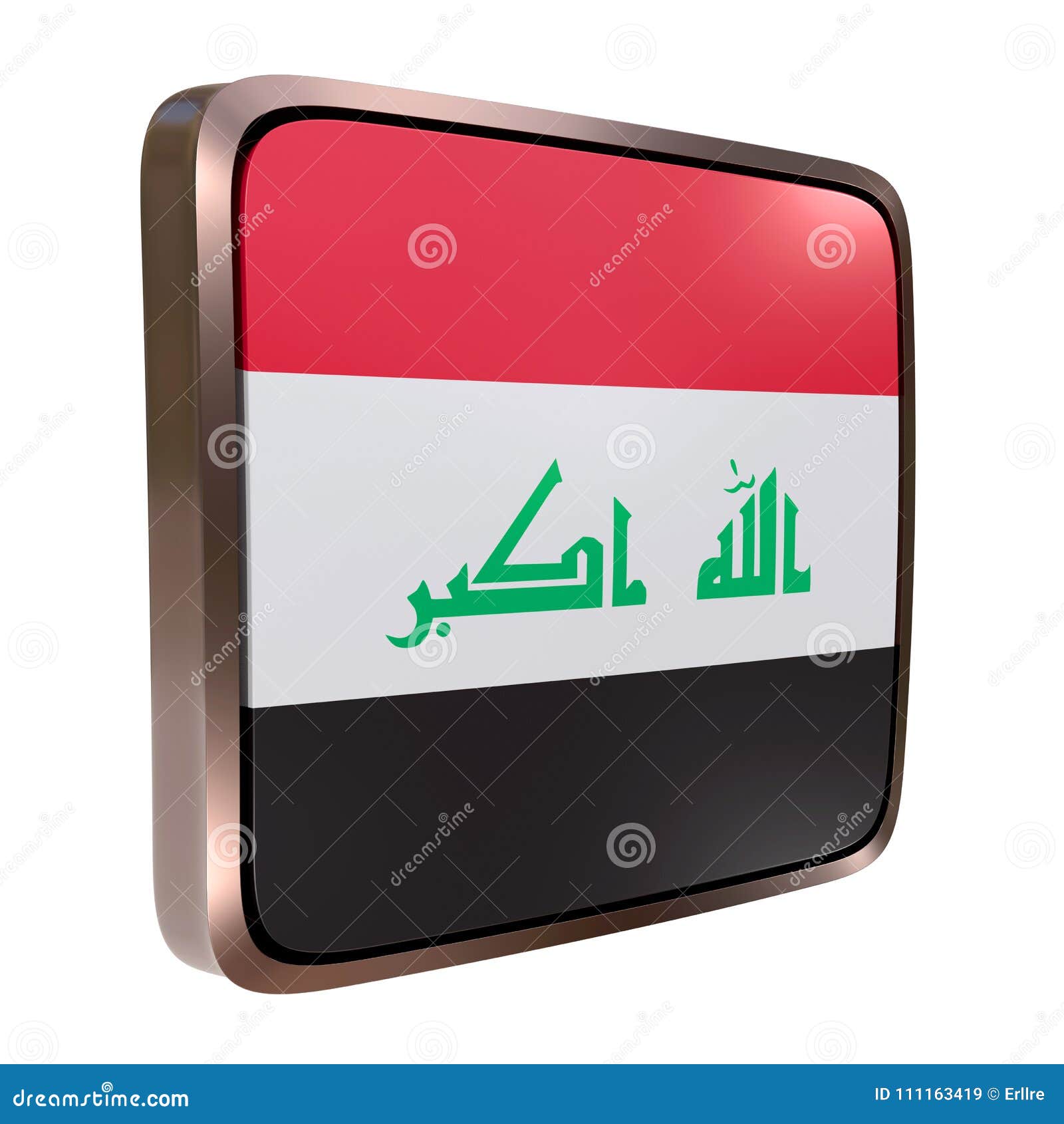 Icono De La Bandera De Iraq Stock de ilustración - Ilustración de islam ...