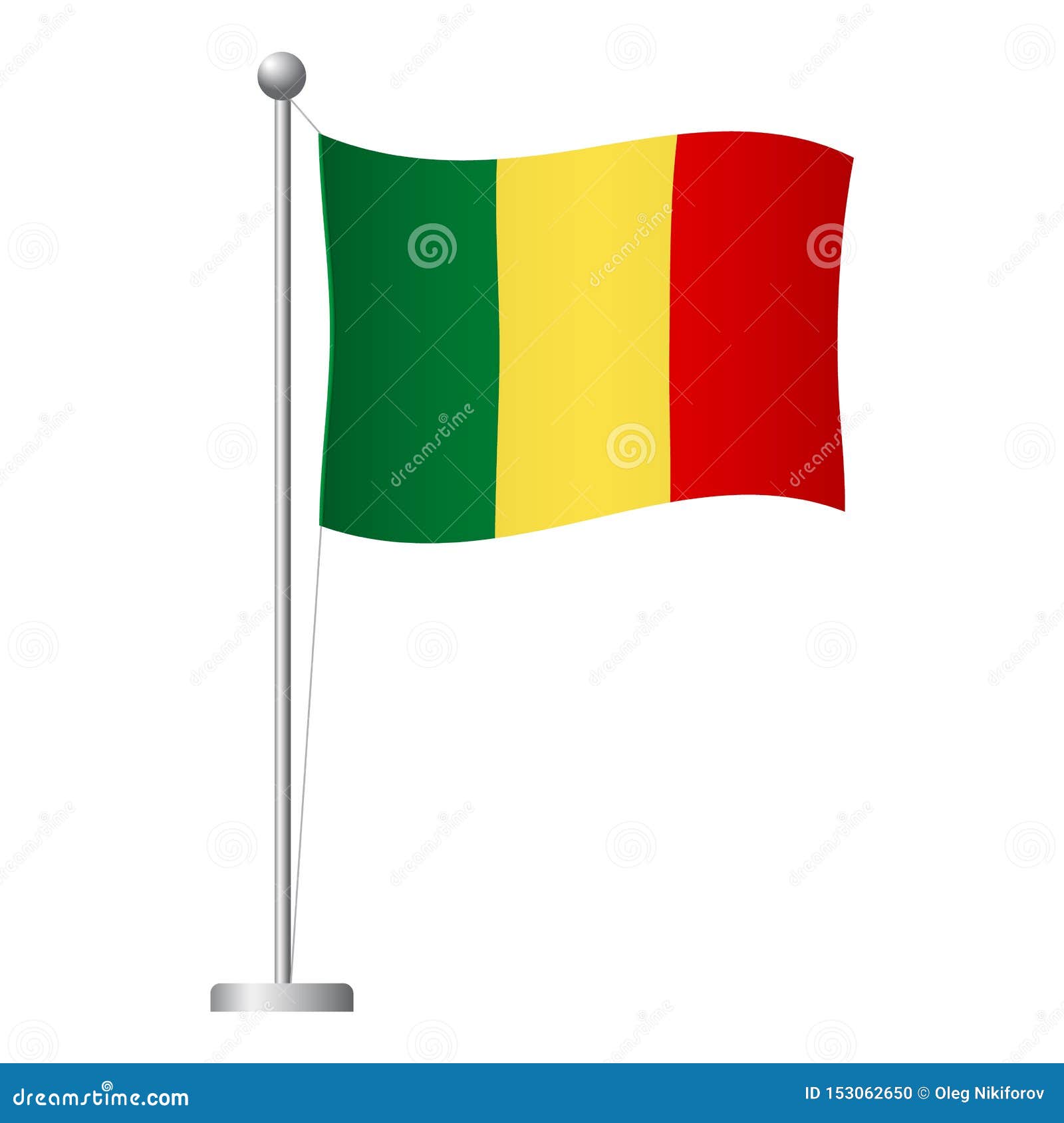 Icono De La Bandera De Mali En El Polo Stock de ilustración ... Icono De La Bandera De Mali En El Polo Stock de ilustración ...