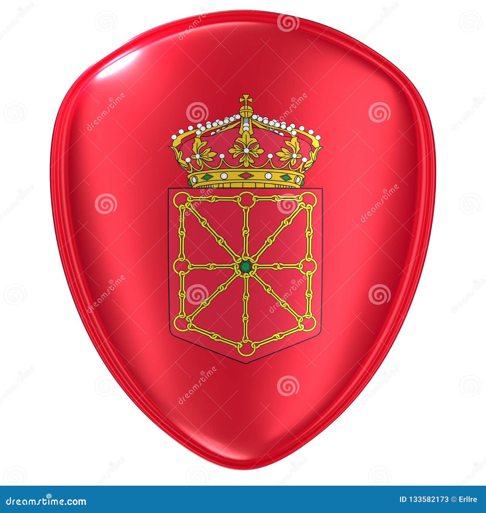 Icono De La Bandera De Navarra Stock de ilustración - Ilustración de ...