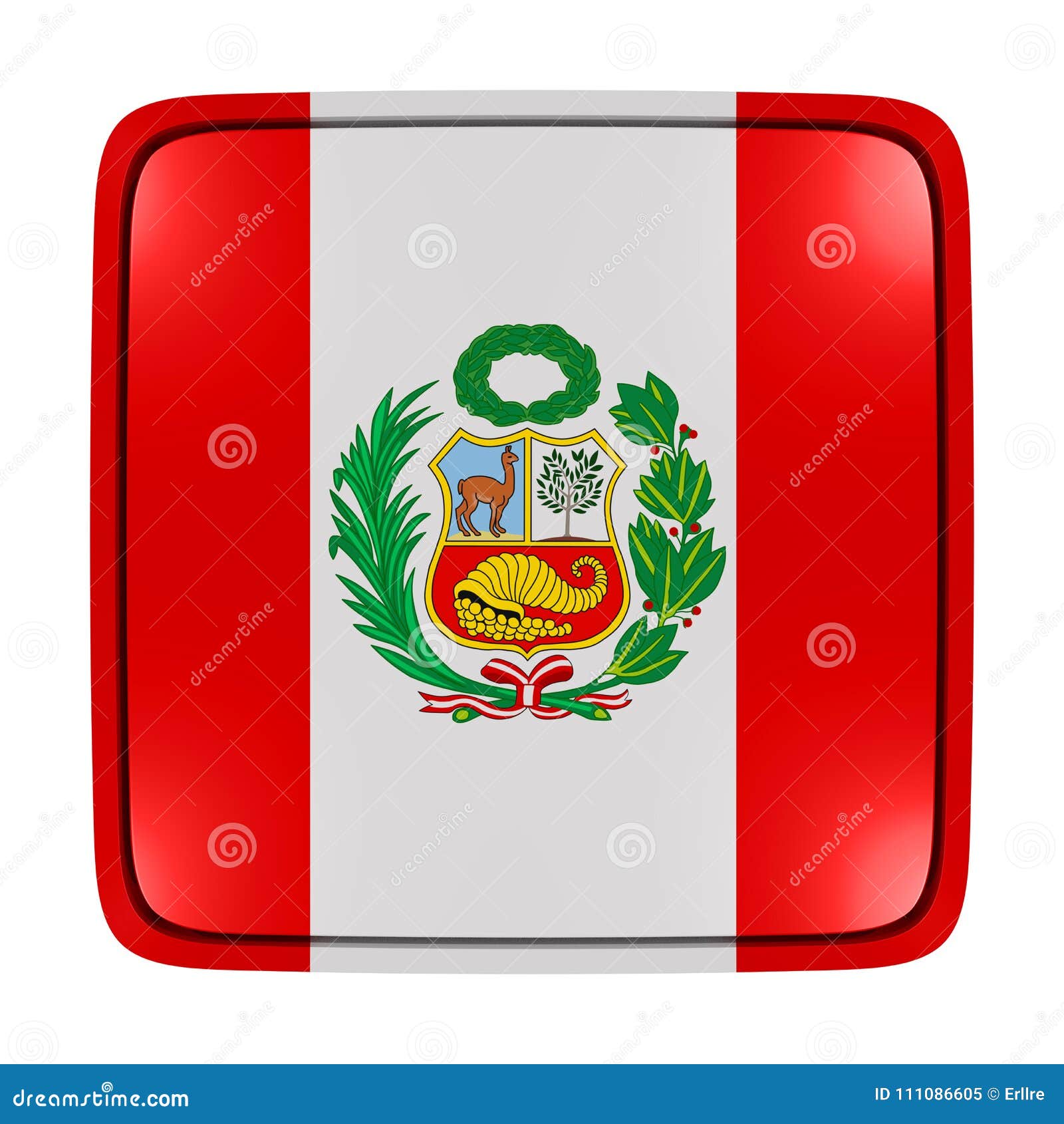 Icono De La Bandera De Perú Stock de ilustración - Ilustración de ...
