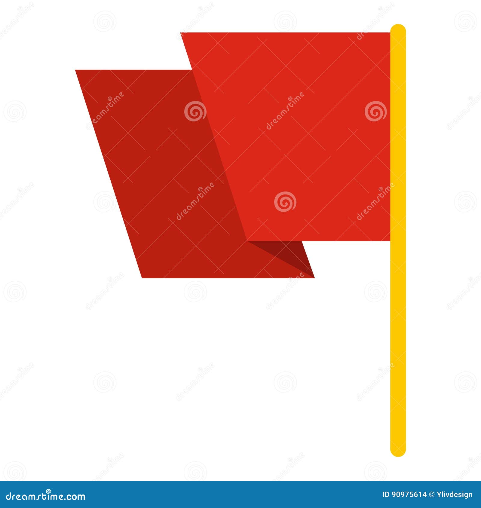 Icono De La Bandera Roja Aislado Ilustración del Vector - Ilustración ...