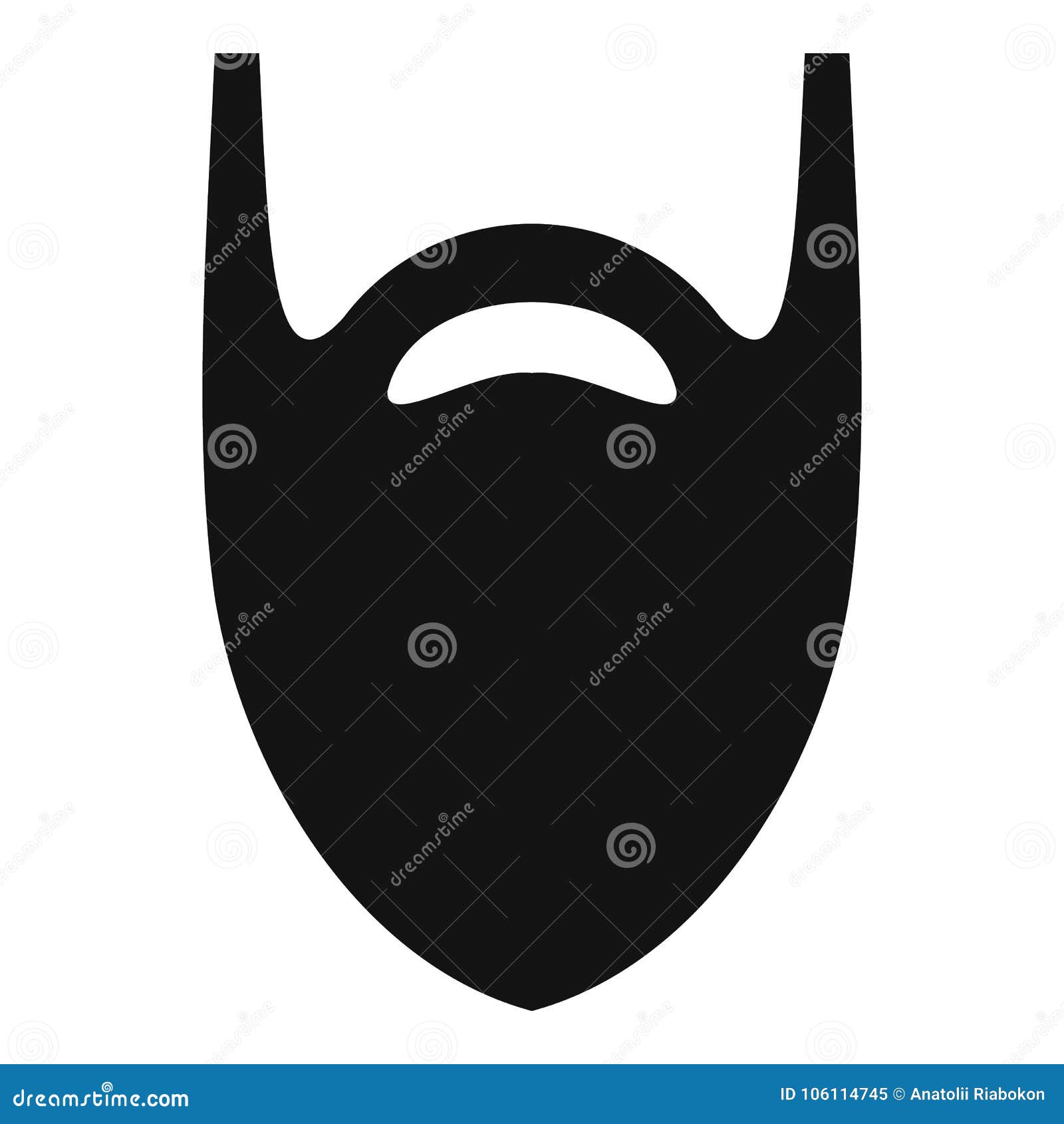 Icono De La Barba De La Moda, Estilo Simple Ilustración del Vector ...