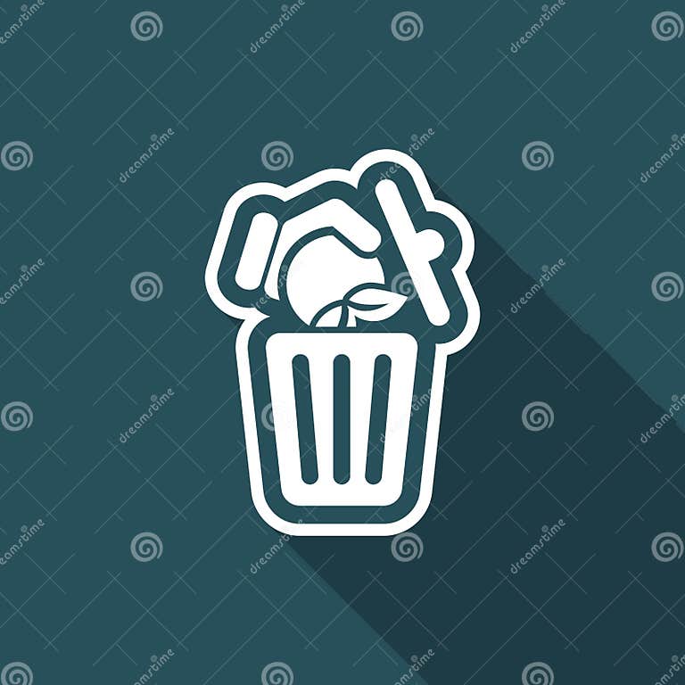 Icono De La Basura De La Comida Ilustración del Vector - Ilustración de ...