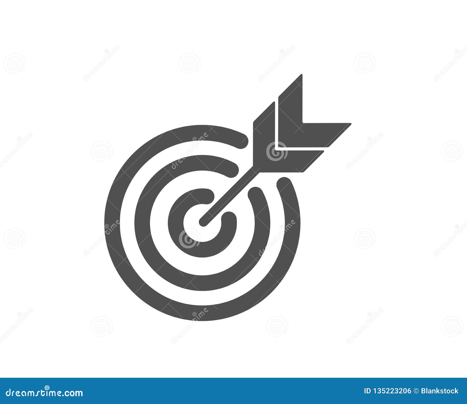 Icono De La Blanco Alcance De Estrategia Vector Ilustración del Vector ...