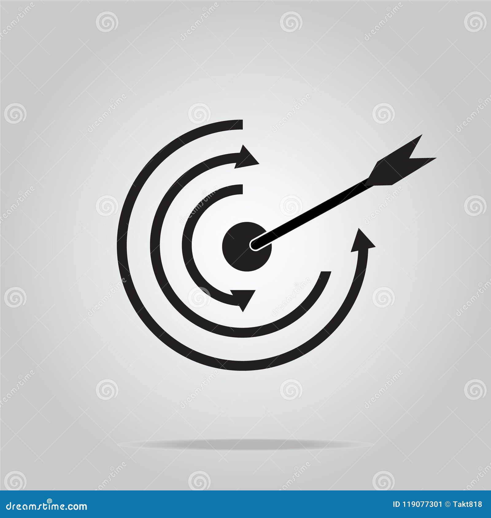 Icono De La Blanco Concepto a La Muestra De La Meta Ilustración del ...