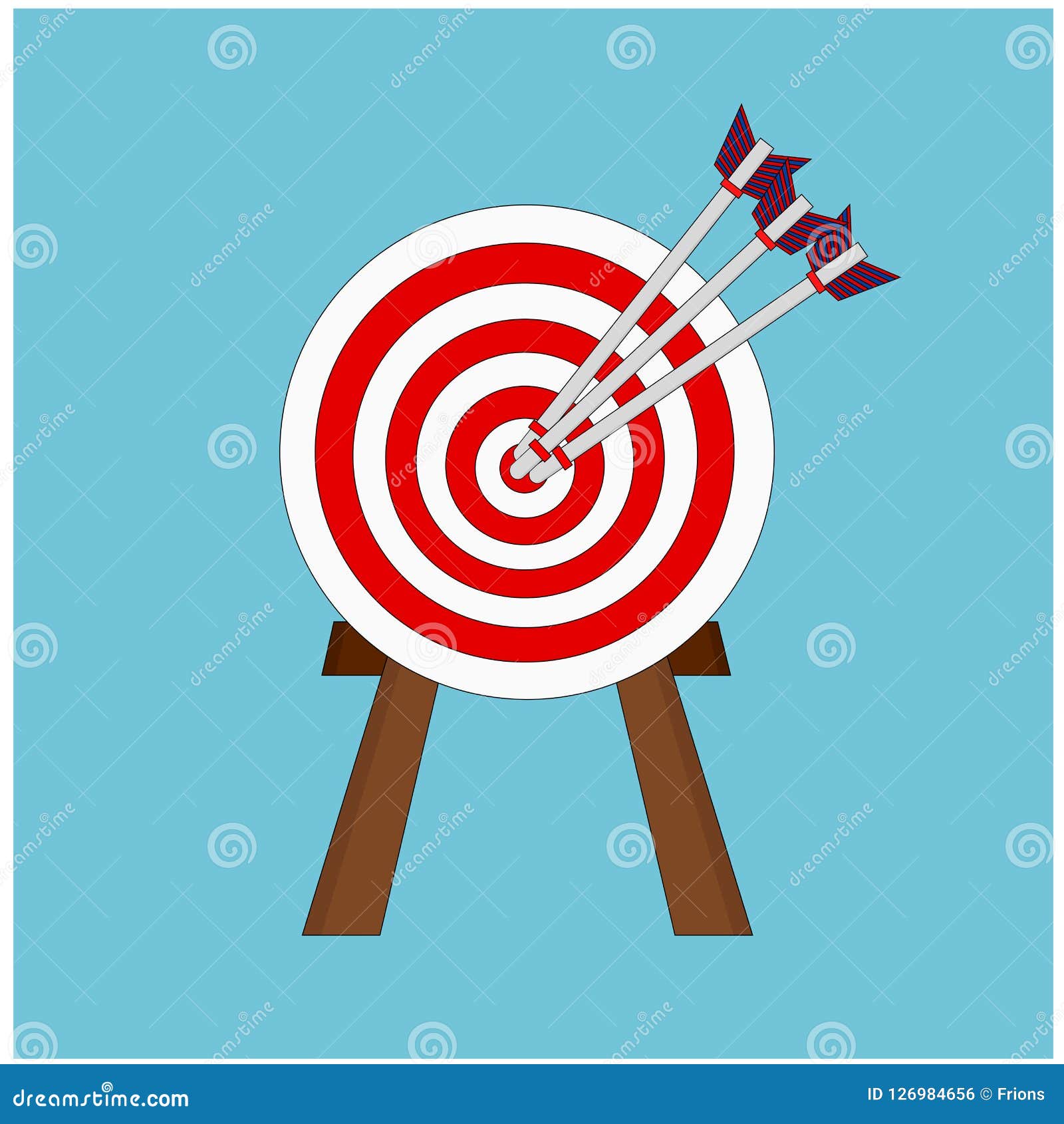 Icono De La Blanco De La Flecha De La Exactitud Del Negocio Ilustración ...