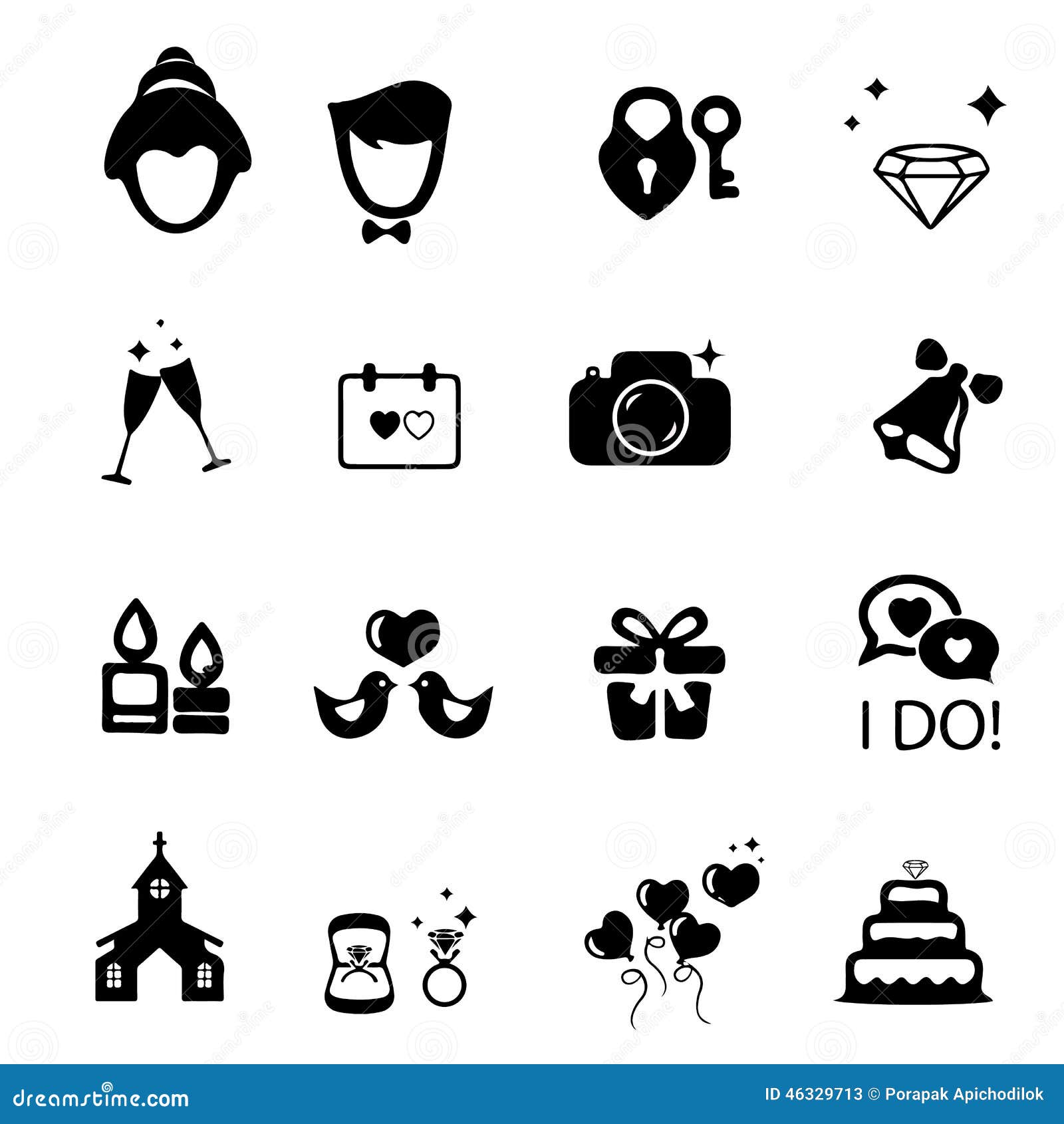 Icono de la boda stock de ilustración. Ilustración de partido - 46329713