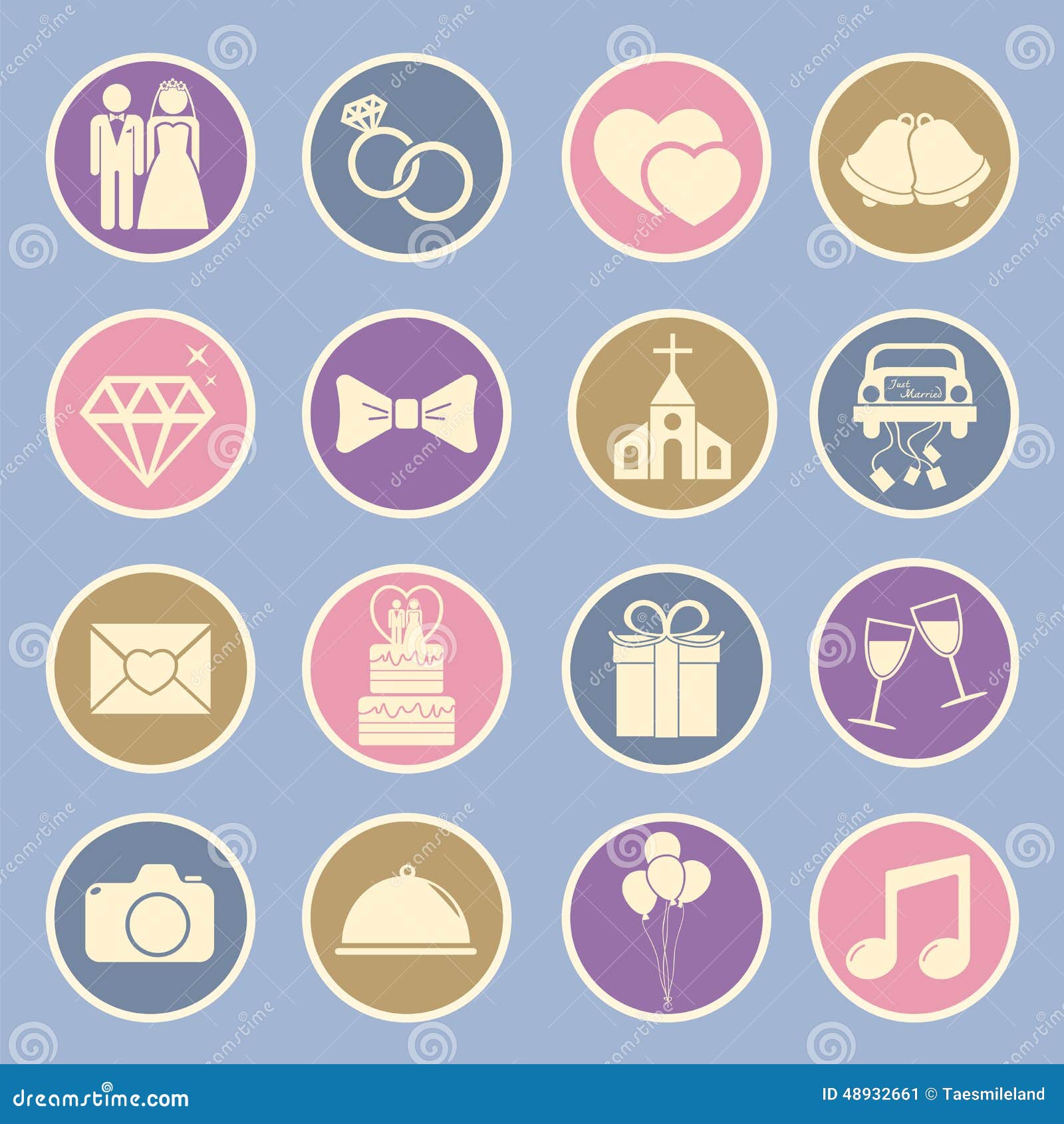 Icono de la boda ilustración del vector. Ilustración de vector - 48932661