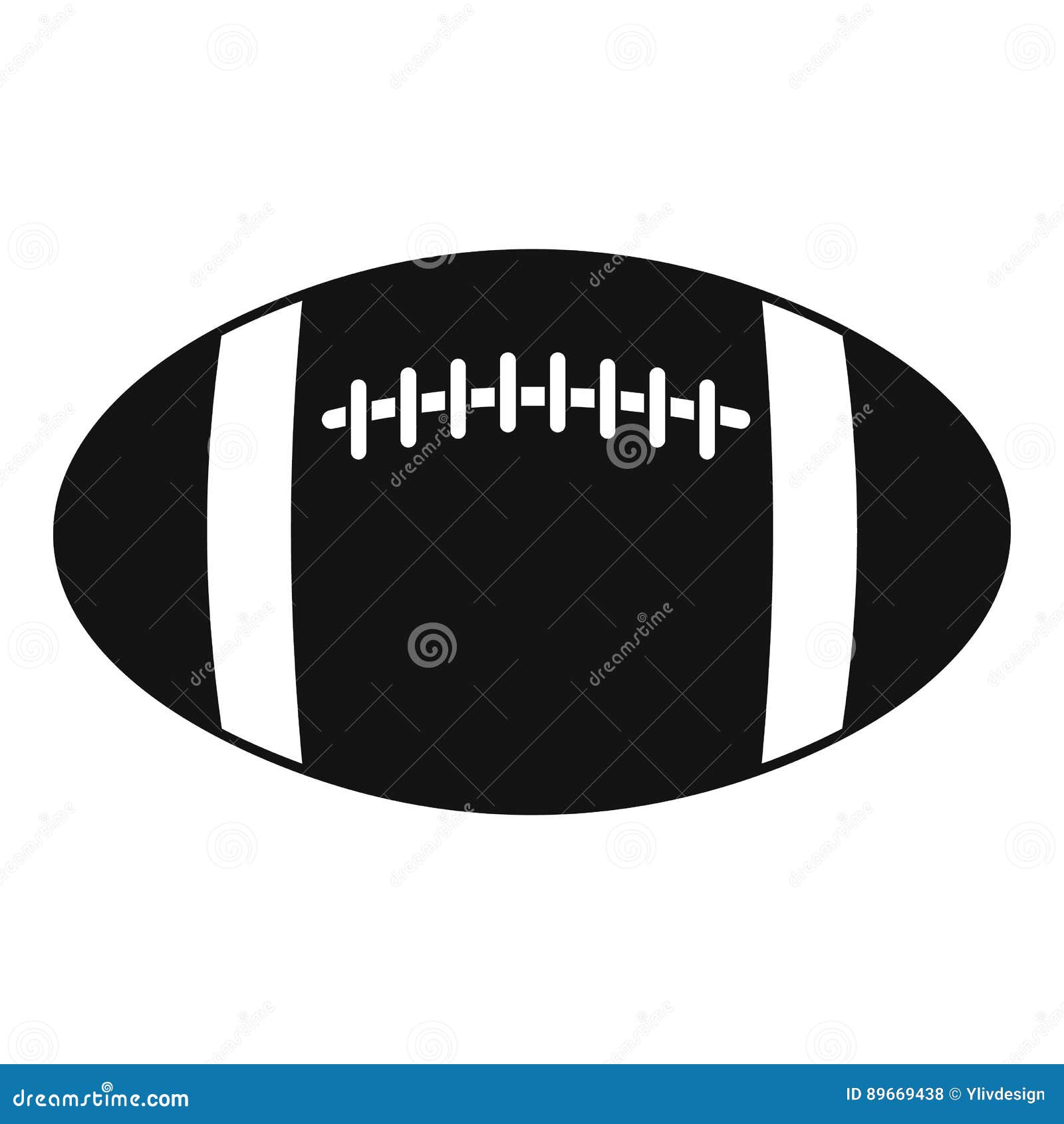 Icono De La Bola De Rugbi, Estilo Simple Ilustración del Vector ...