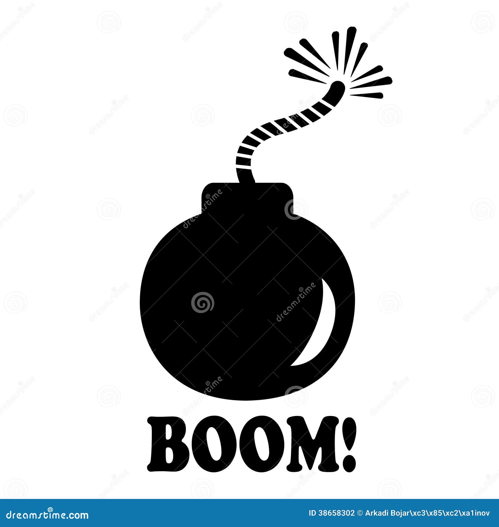 Icono de la bomba ilustración del vector. Ilustración de fusible - 38658302