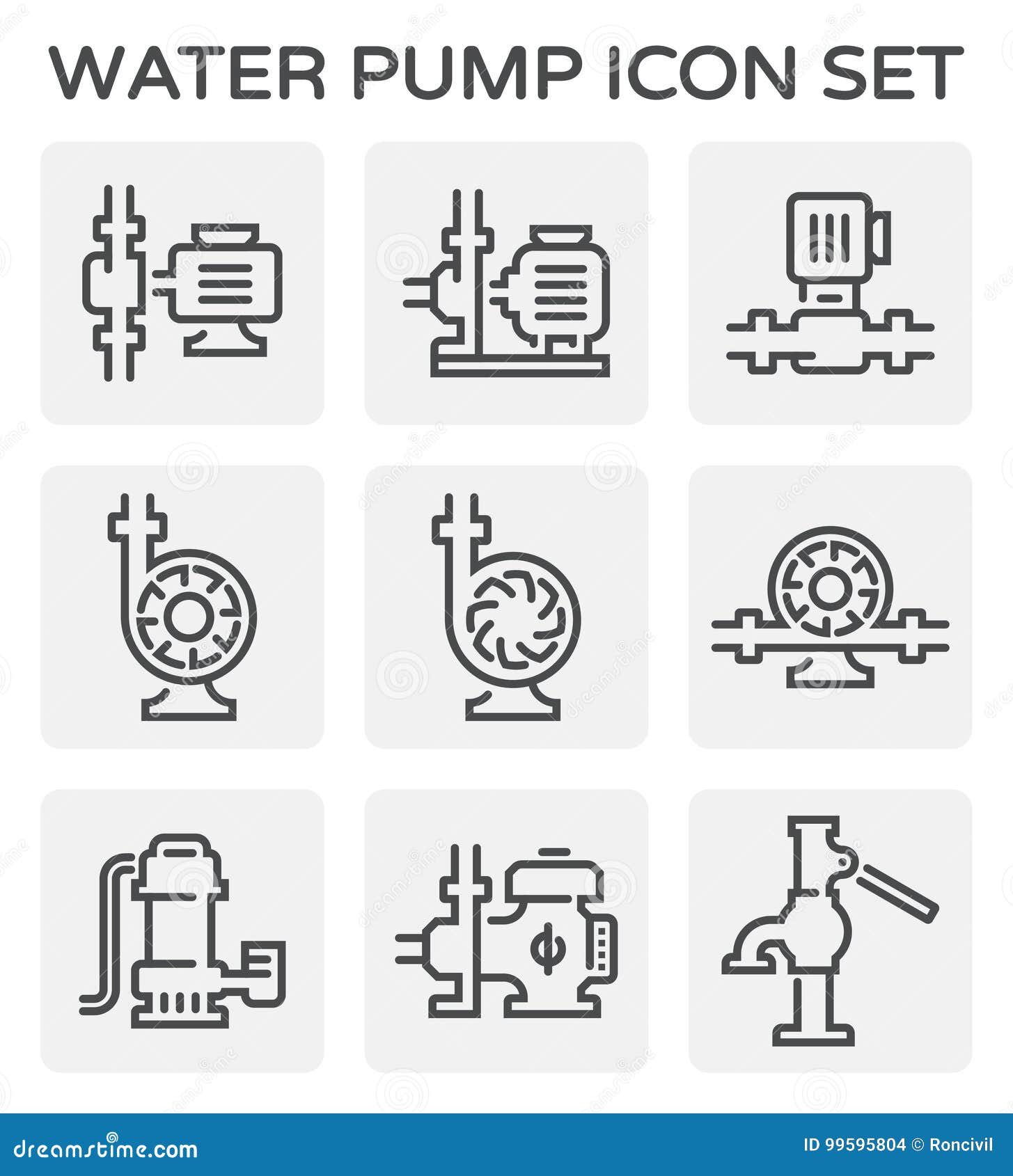 Icono de la bomba de agua ilustración del vector. Ilustración de equipo ...