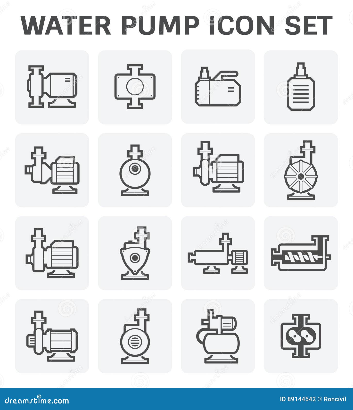 Icono de la bomba de agua ilustración del vector. Ilustración de ...