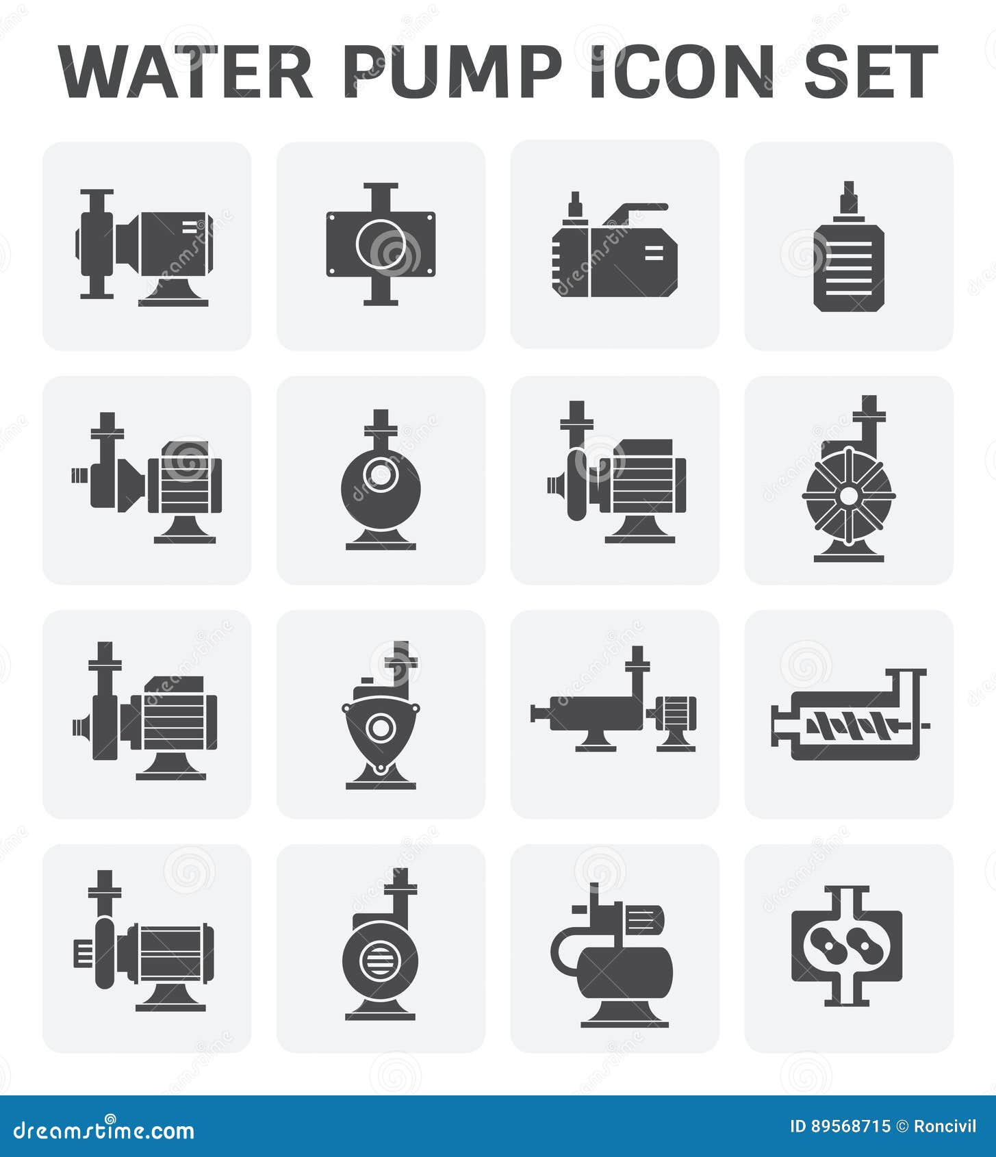 Icono de la bomba de agua ilustración del vector. Ilustración de equipo ...