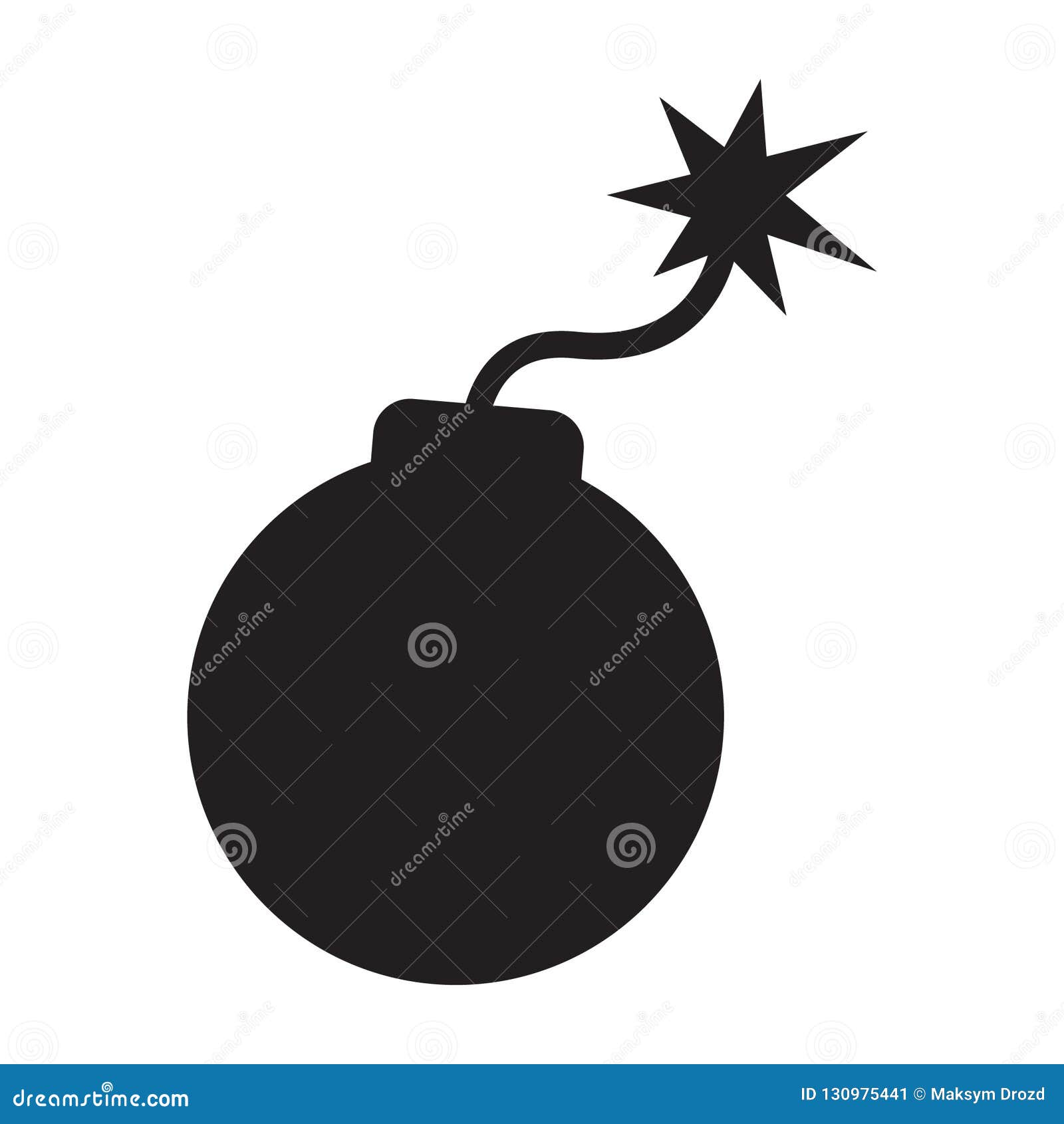 Icono De La Bomba, Ejemplo Del Vector Ilustración del Vector ...